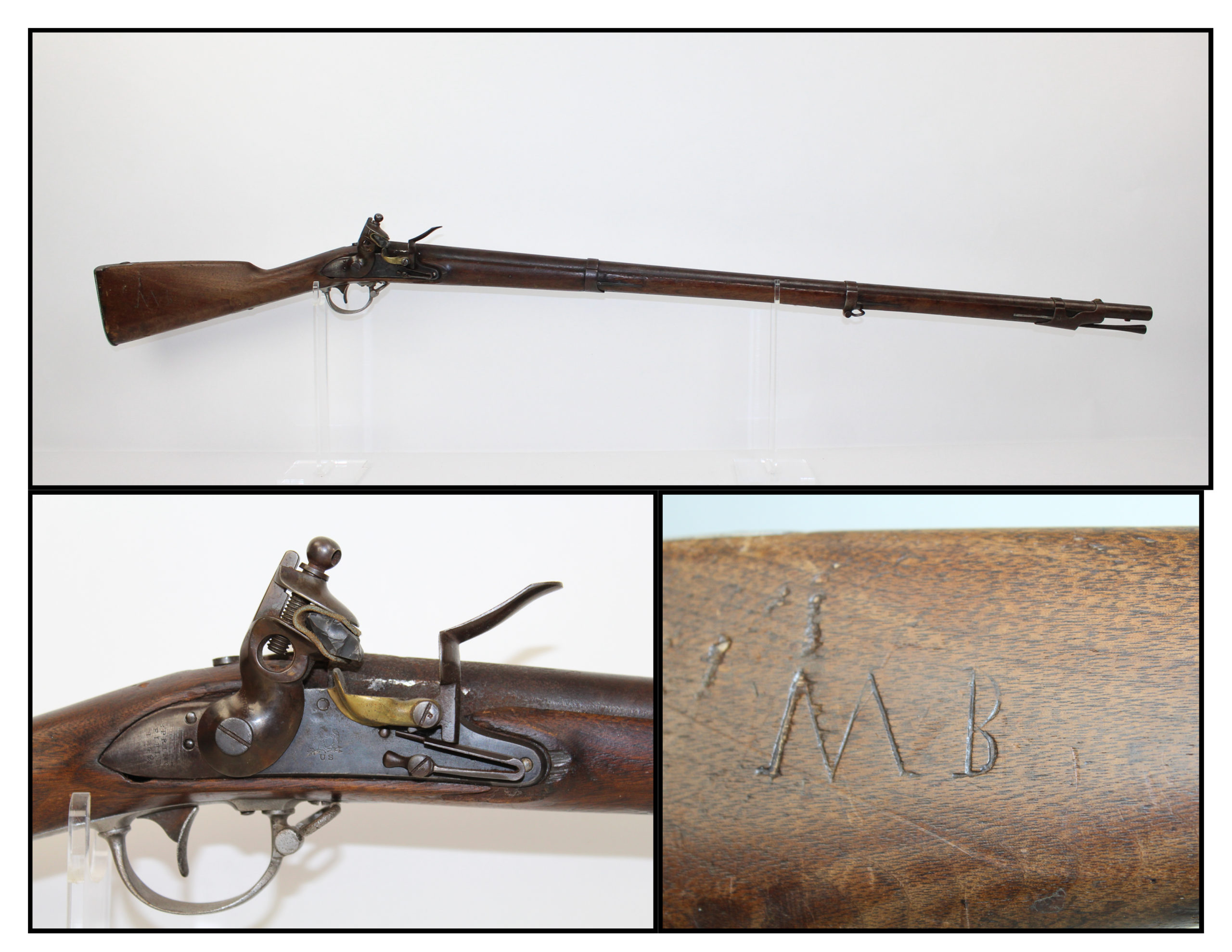 Collage U.S. Springfield Model 1840 Flintlock | Ancestry Guns
