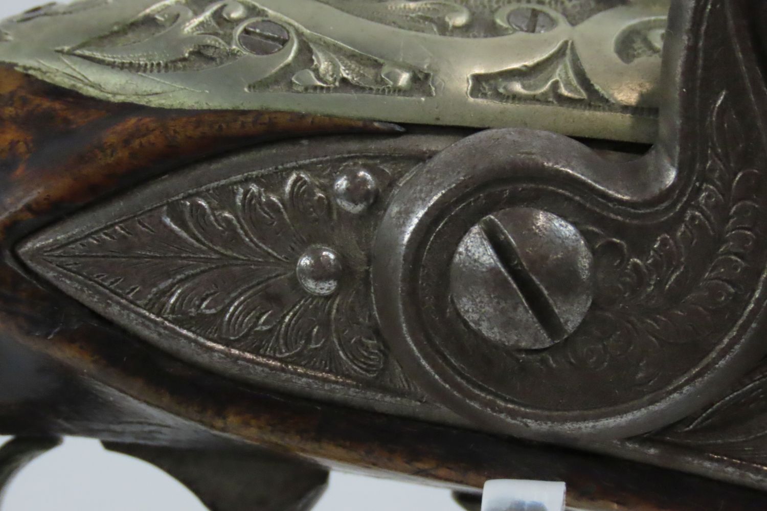 Engraved Flintlock Pistol 5.8 C&R Antique005 | Ancestry Guns