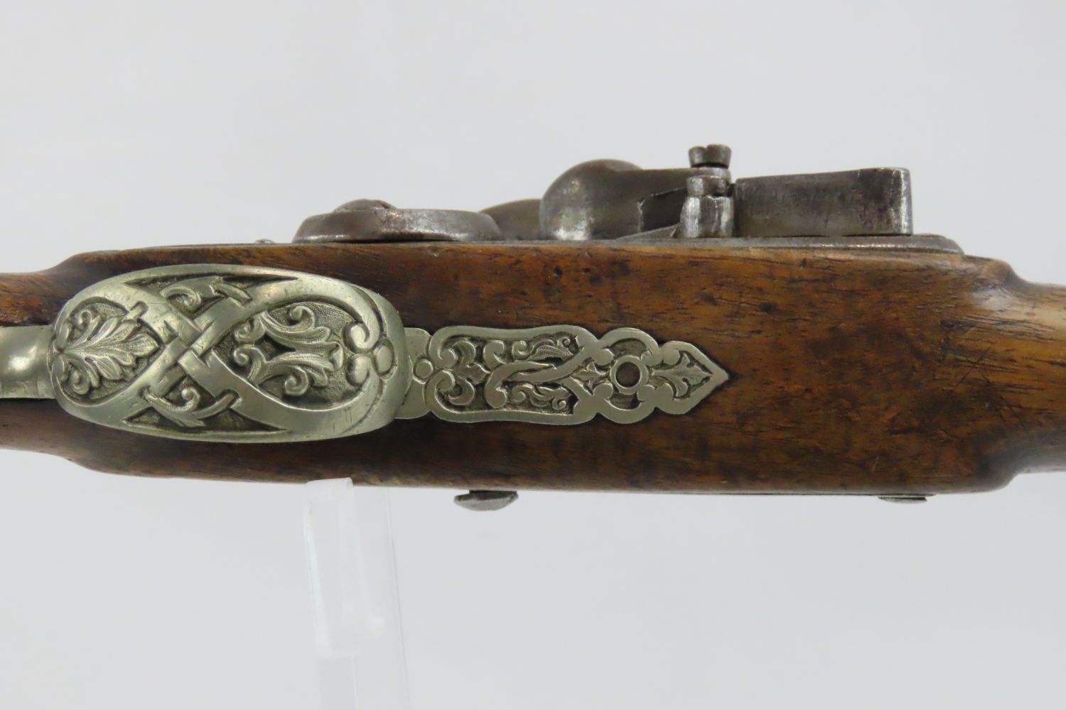 Engraved Flintlock Pistol 5.8 C&R Antique009 | Ancestry Guns