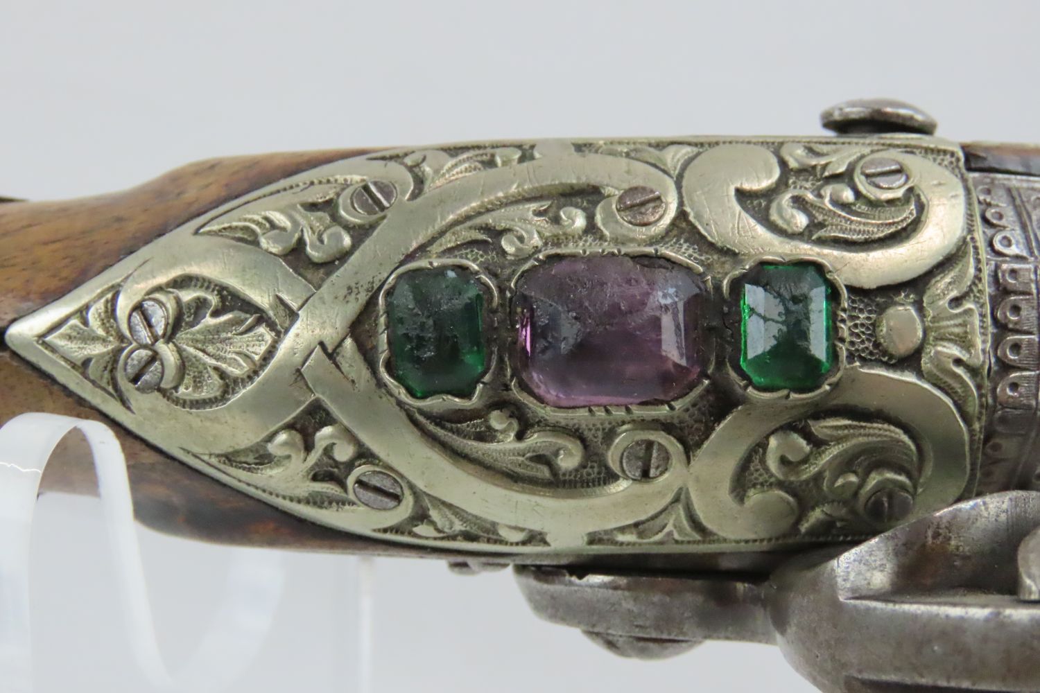 Engraved Flintlock Pistol 5.8 C&R Antique015 | Ancestry Guns