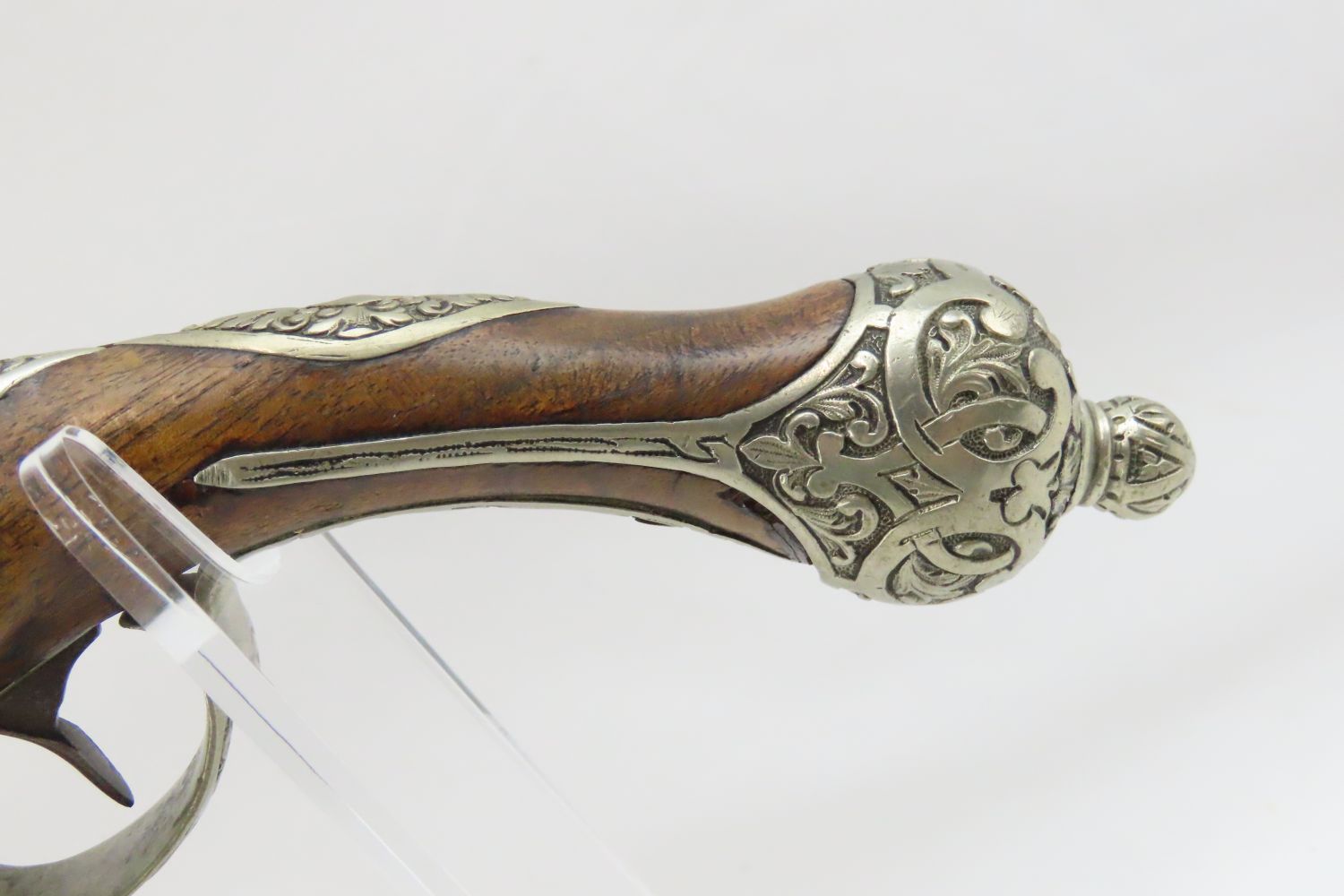 Engraved Flintlock Pistol 5.8 C&R Antique017 | Ancestry Guns