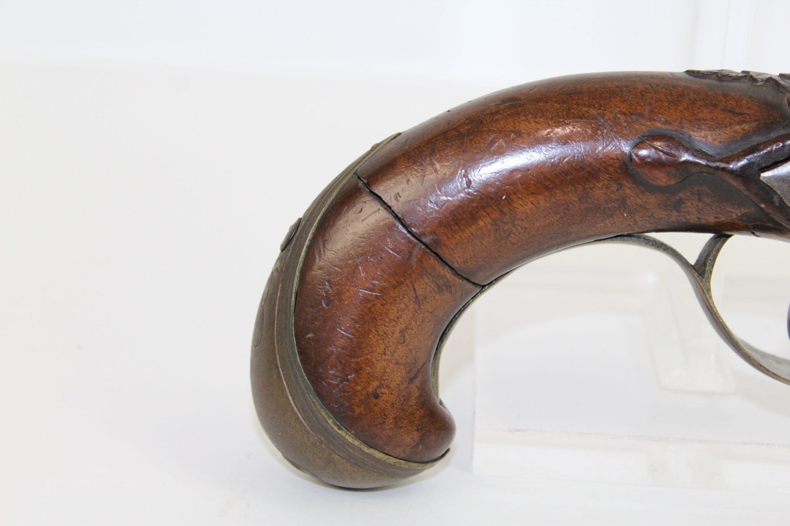 French Style Flintlock Pistol with Carved Stock C&R Antique002 ...