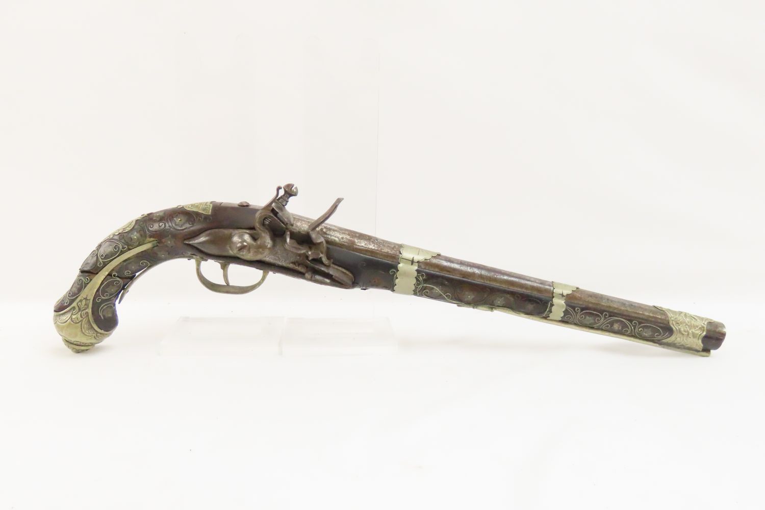 Pair of Ornate Ottoman Style Flintlock Pistols 6.22 C&R Antique018 ...