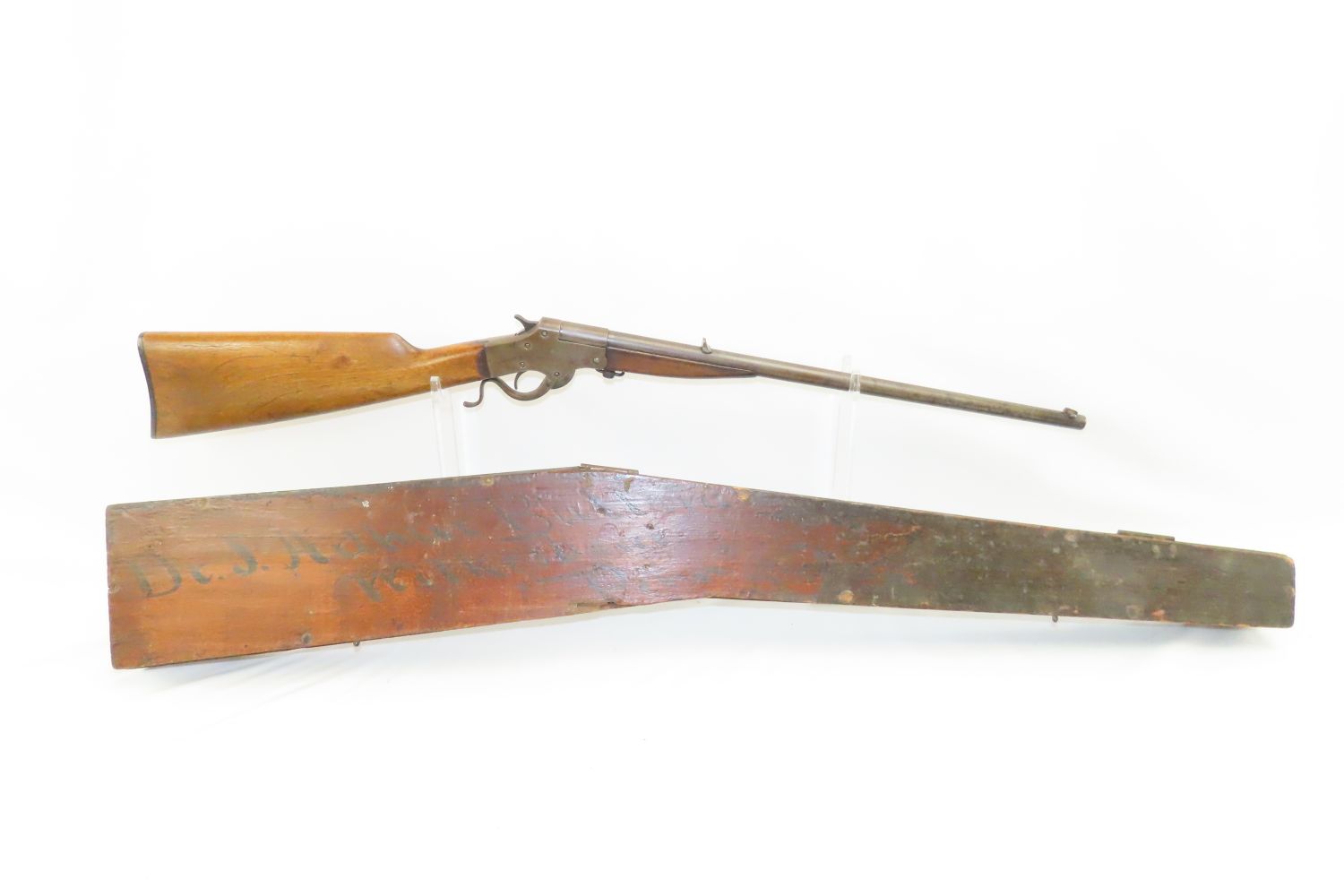 Stevens Marksman Rifle with Case 6.18 C&R Antique003 | Ancestry Guns