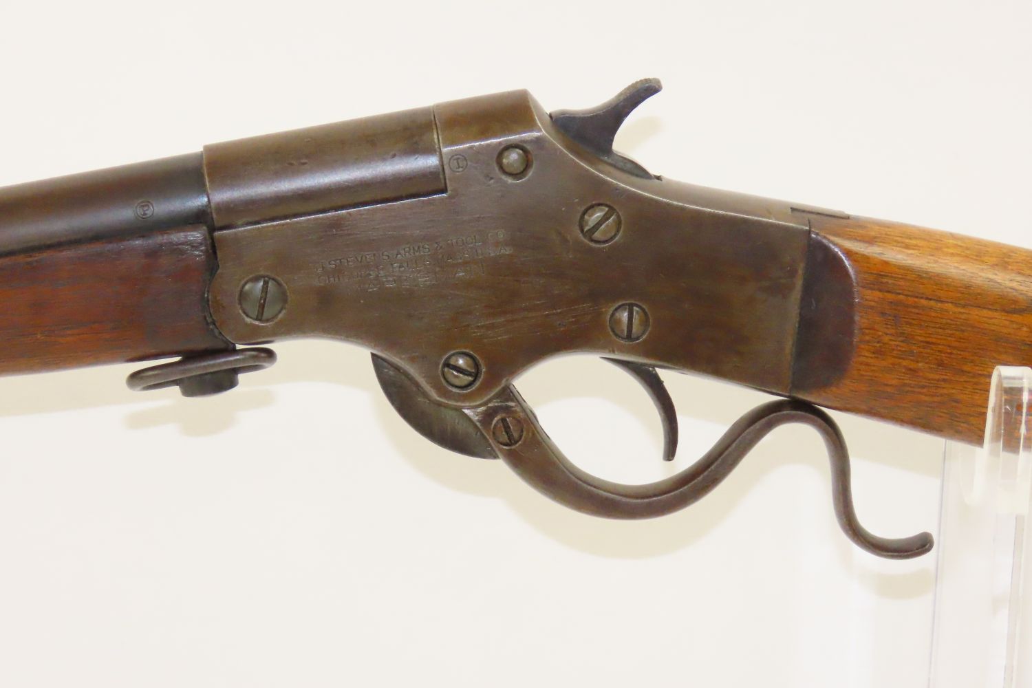 Stevens Marksman Rifle with Case 6.18 C&R Antique021 | Ancestry Guns