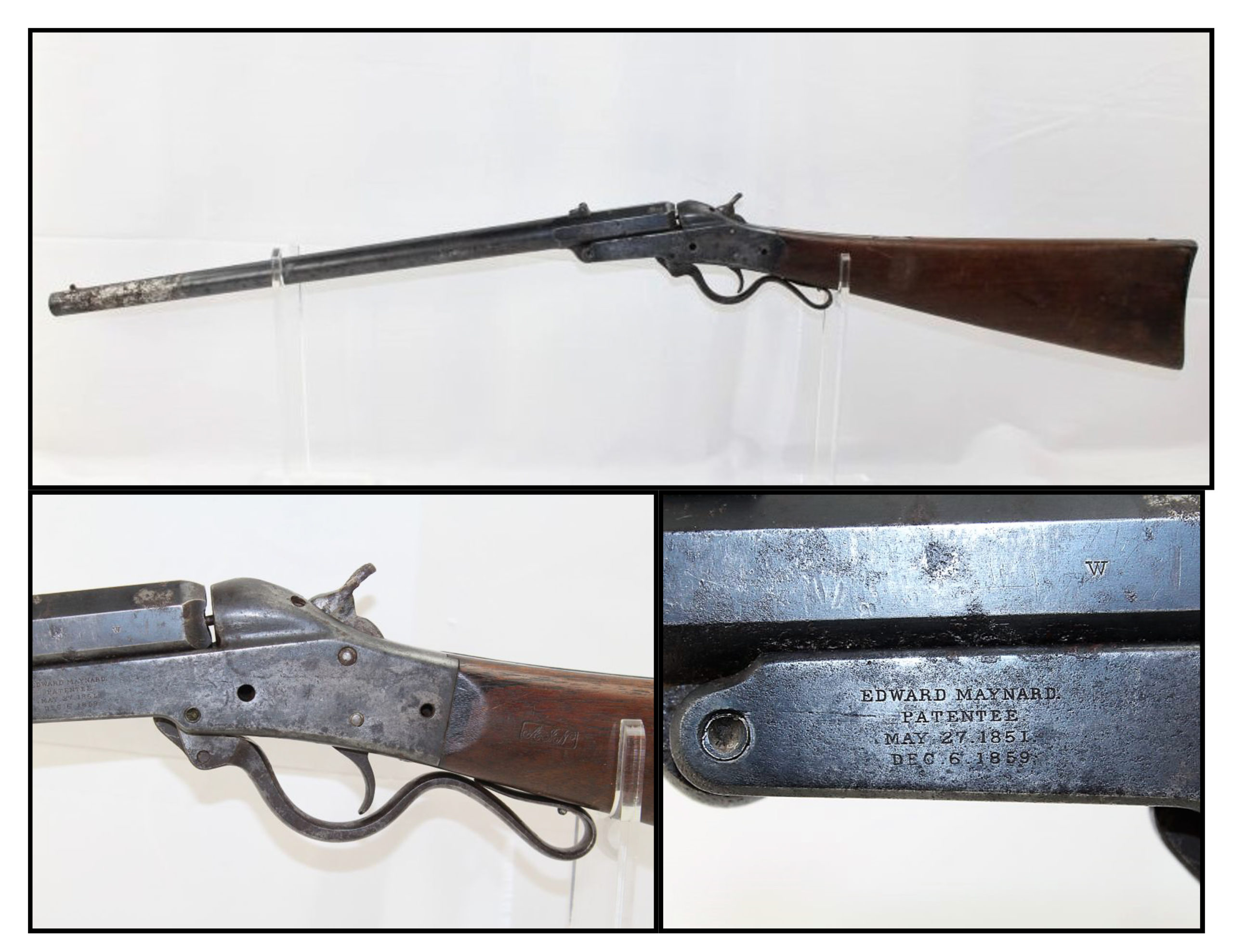 1Collage Centerfire Conversion Maynard Second Model Carbine | Ancestry Guns