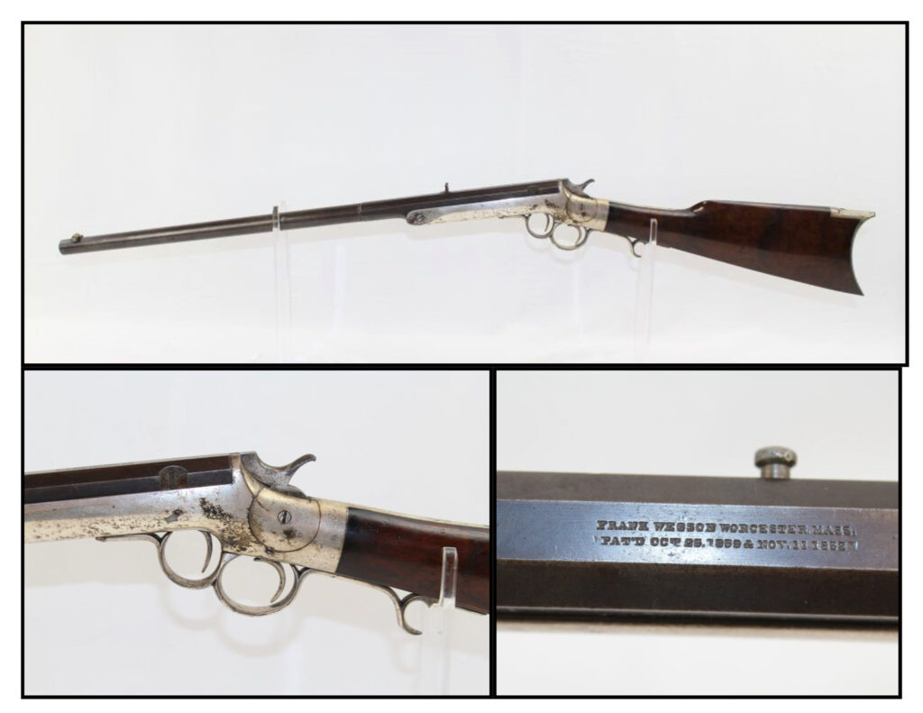 Collage Frank Wesson Second Type Two Trigger Sporting Rifle | Ancestry Guns