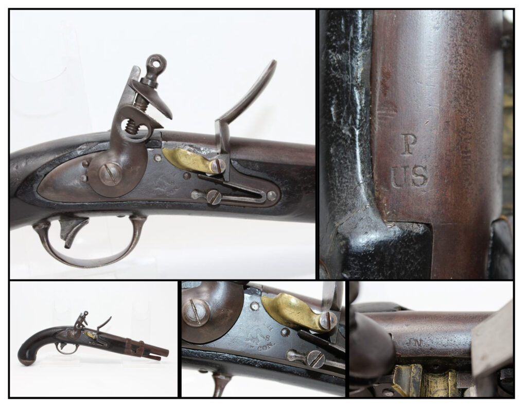 Collage S. North Model 1816 Flintlock Pistol | Ancestry Guns