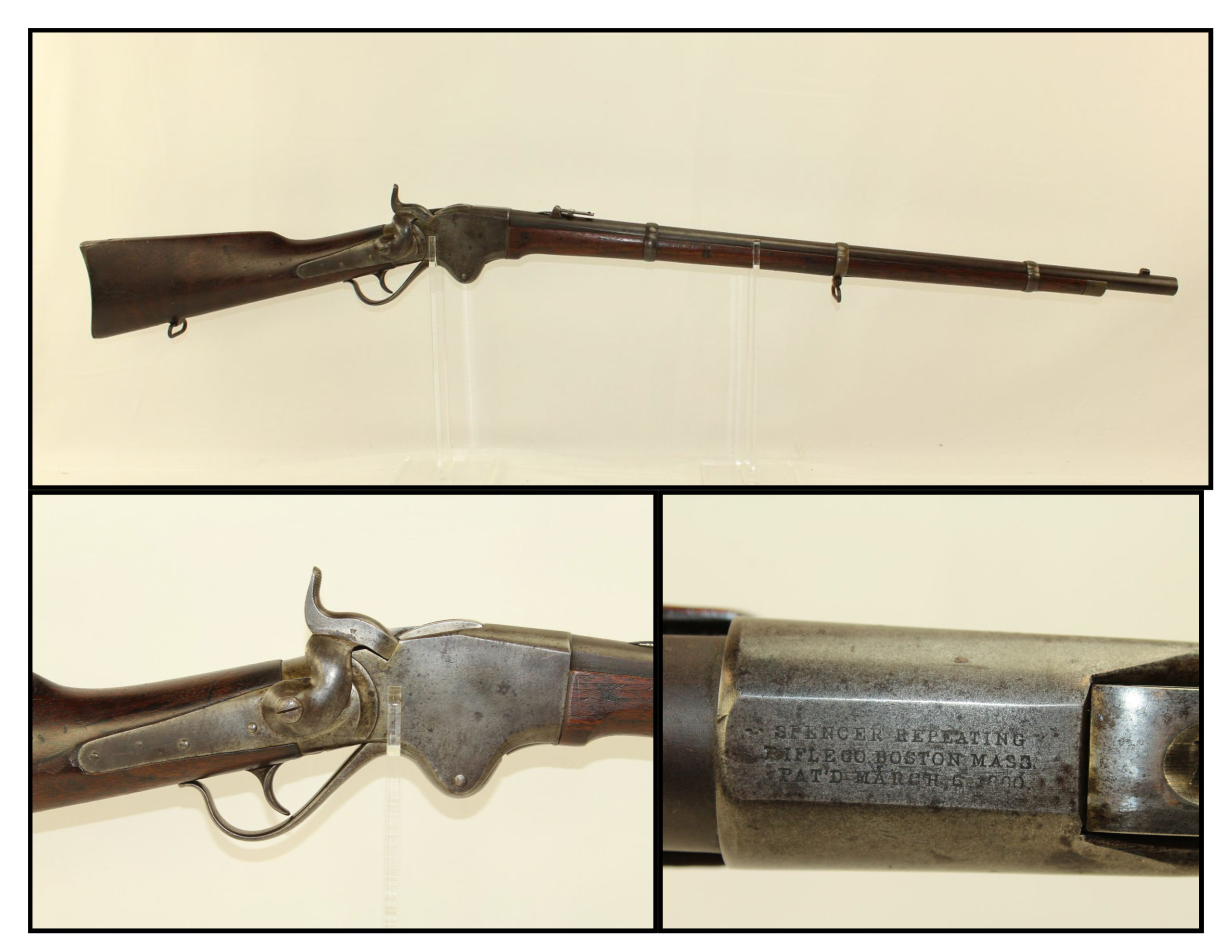 Collage Scarce Spencer Model 1865 Rifle | Ancestry Guns