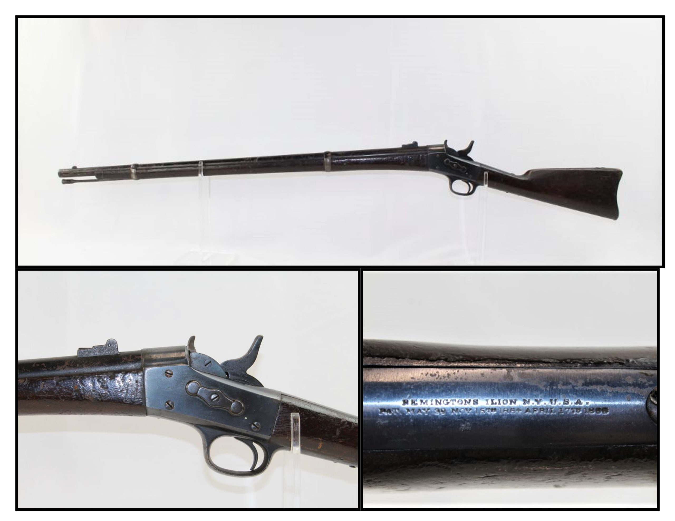 Collage U.S. Springfield Remington Model 1867 | Ancestry Guns