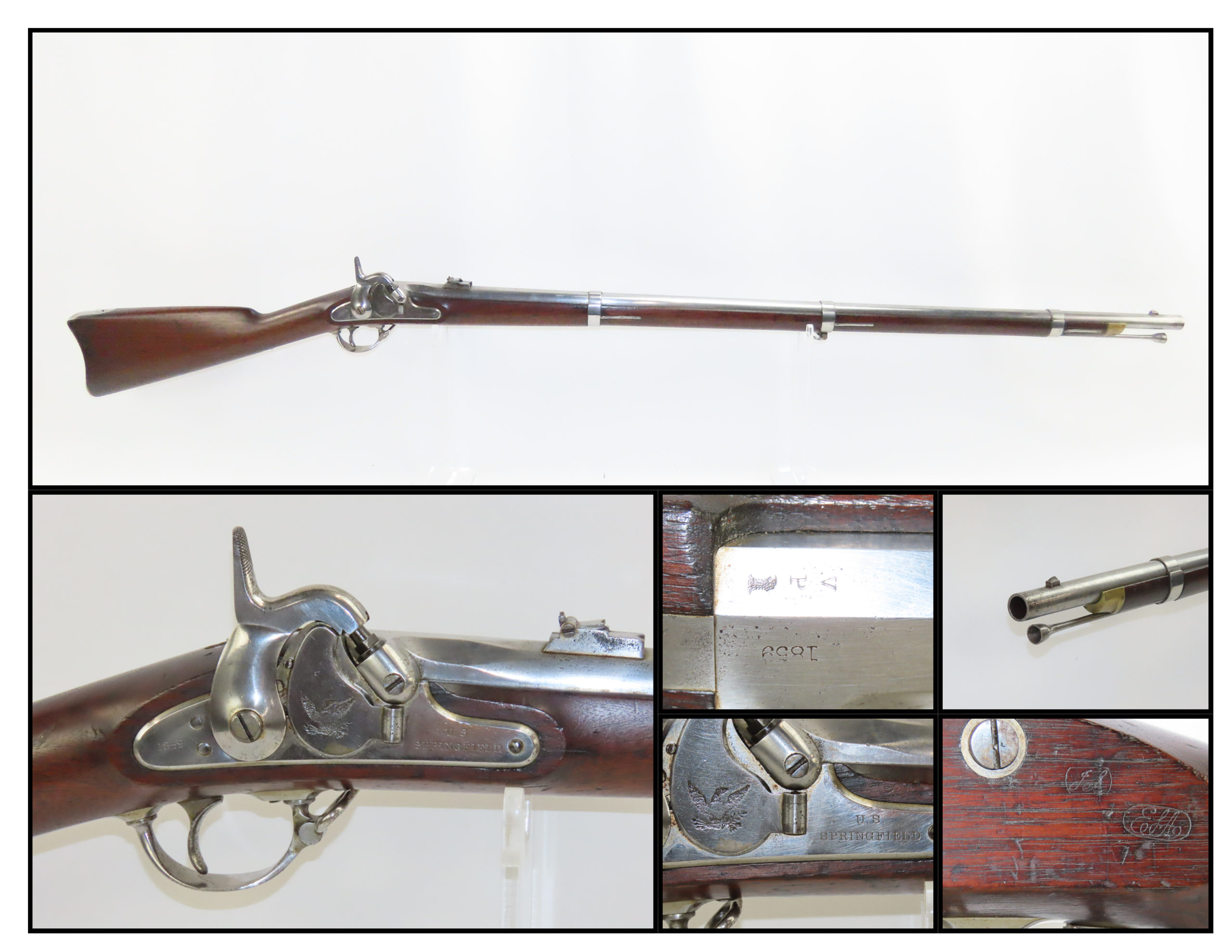 Collage us springfield Model 1855 Percussion Rifle | Ancestry Guns