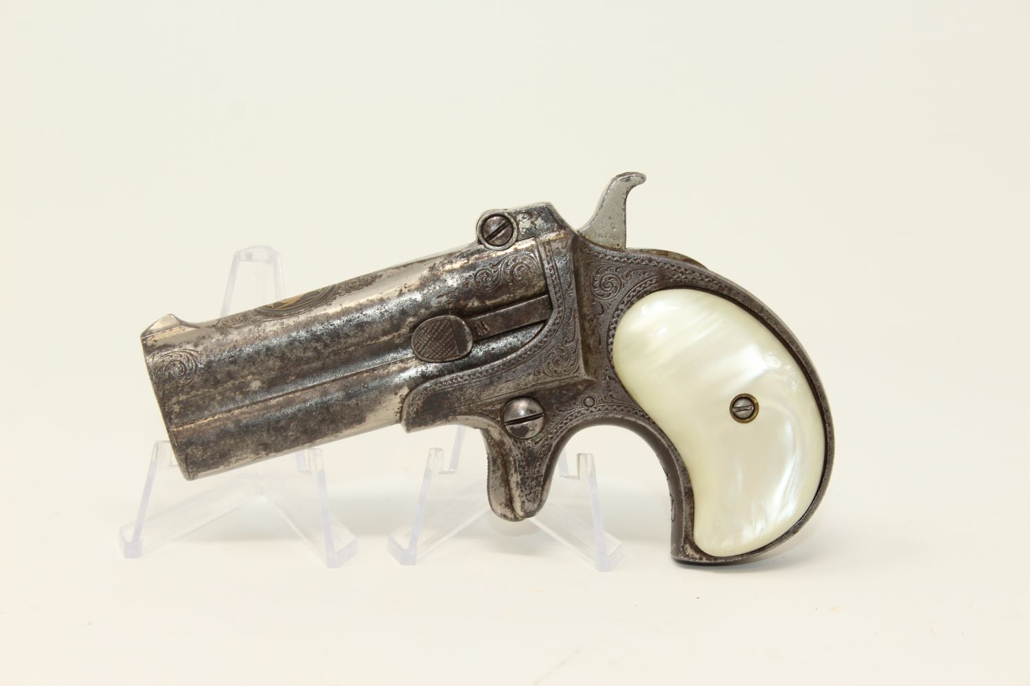Engraved and Inlaid Remington Over Under Derringer with Case C&R ...