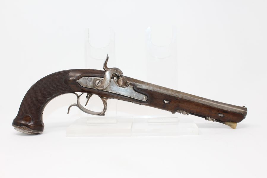 Framed Pair of Foumier Marked French Style Percussion Conversion ...