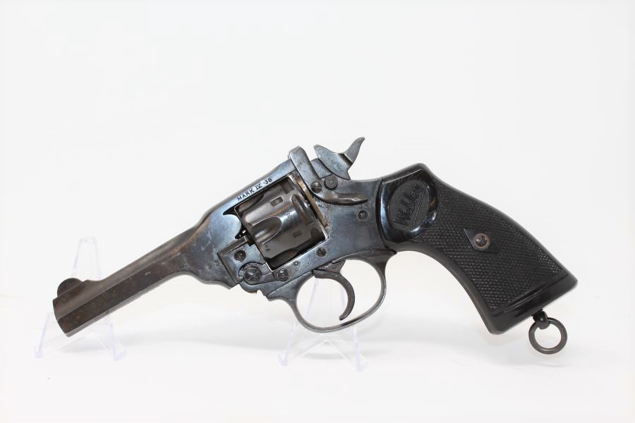 WEbley Mark IV .38 Cross Bolt Safety C&R Antique001 | Ancestry Guns