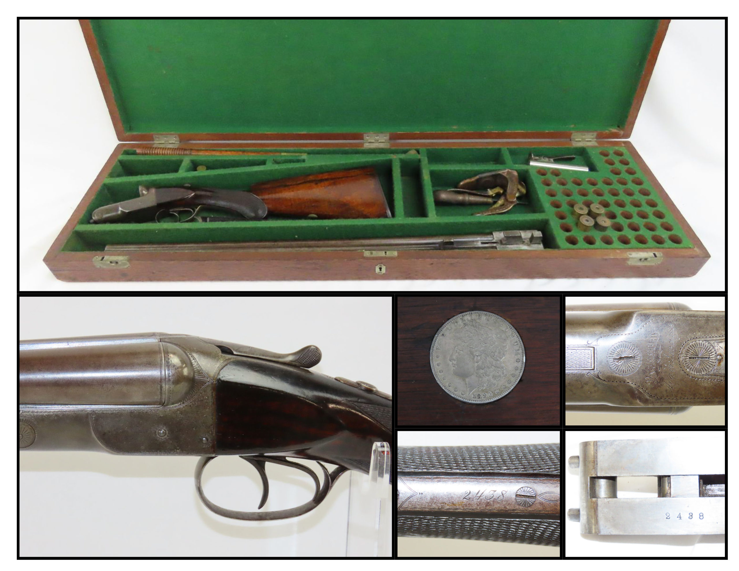 aCollage Colt Model 1883 Hammerless Shotgun with Case | Ancestry Guns
