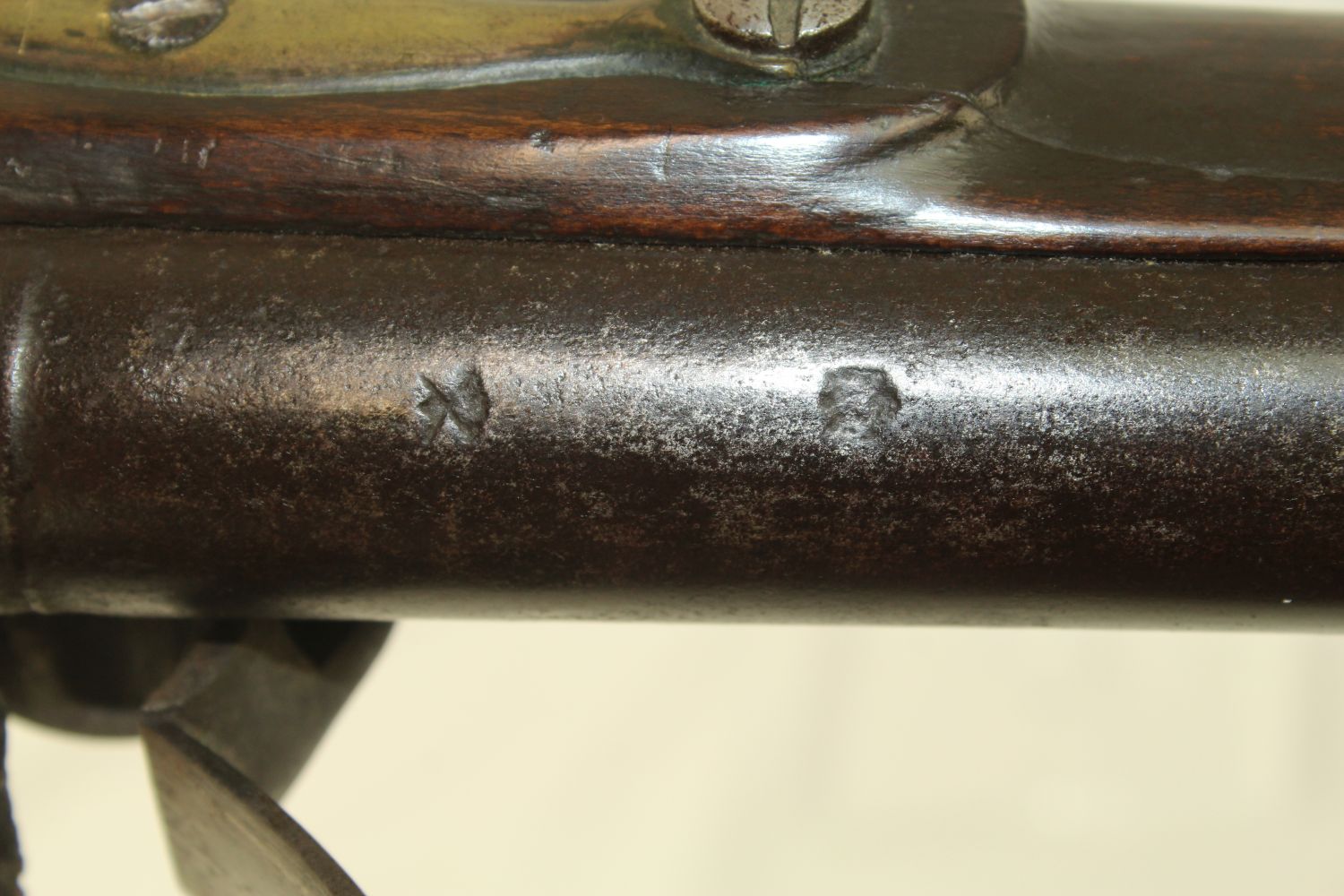 Brown Bess Type Flintlock Musket with Castle and Elephant Lock Markings ...