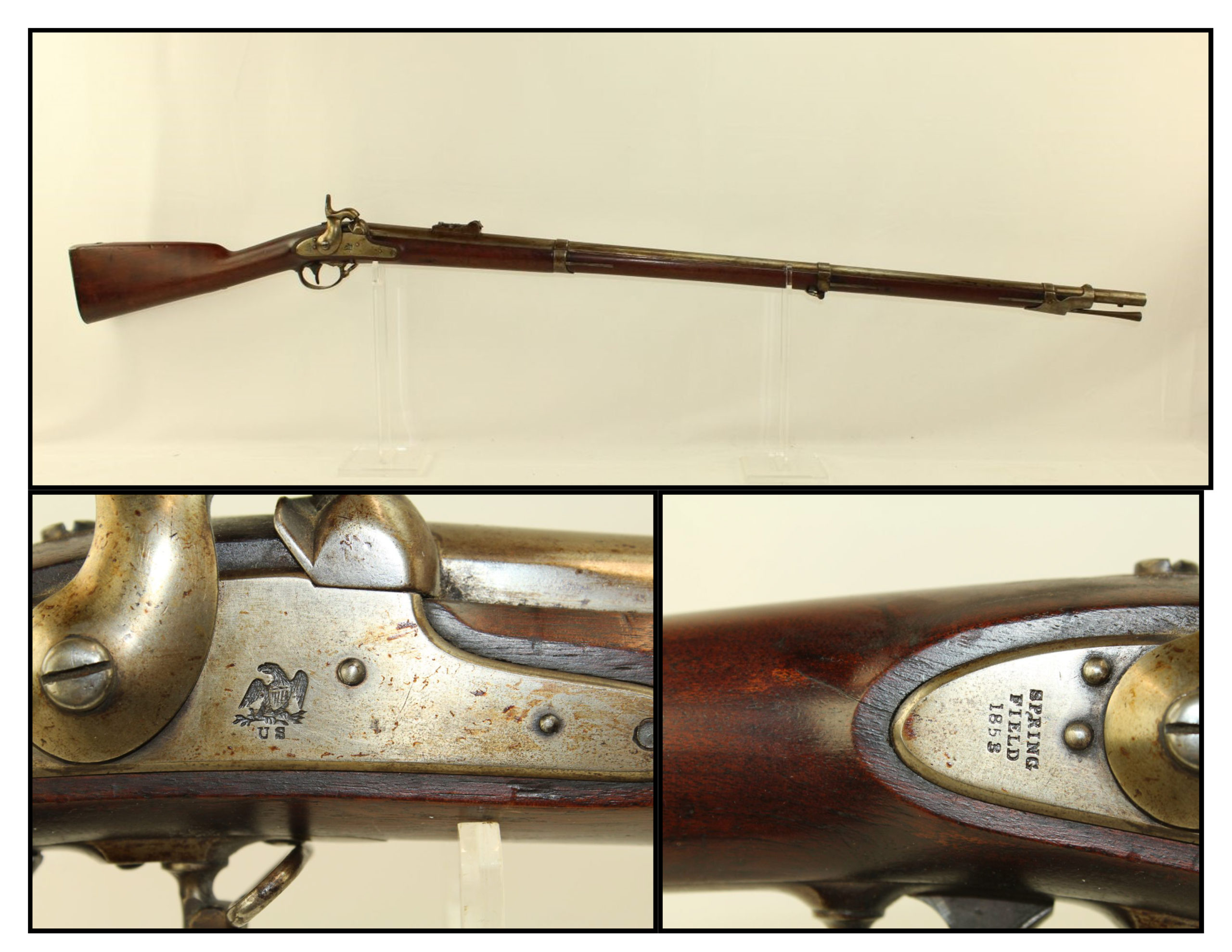 Collage Dated U.S. Springfield Model 1851 Cadet Rifled Musket ...