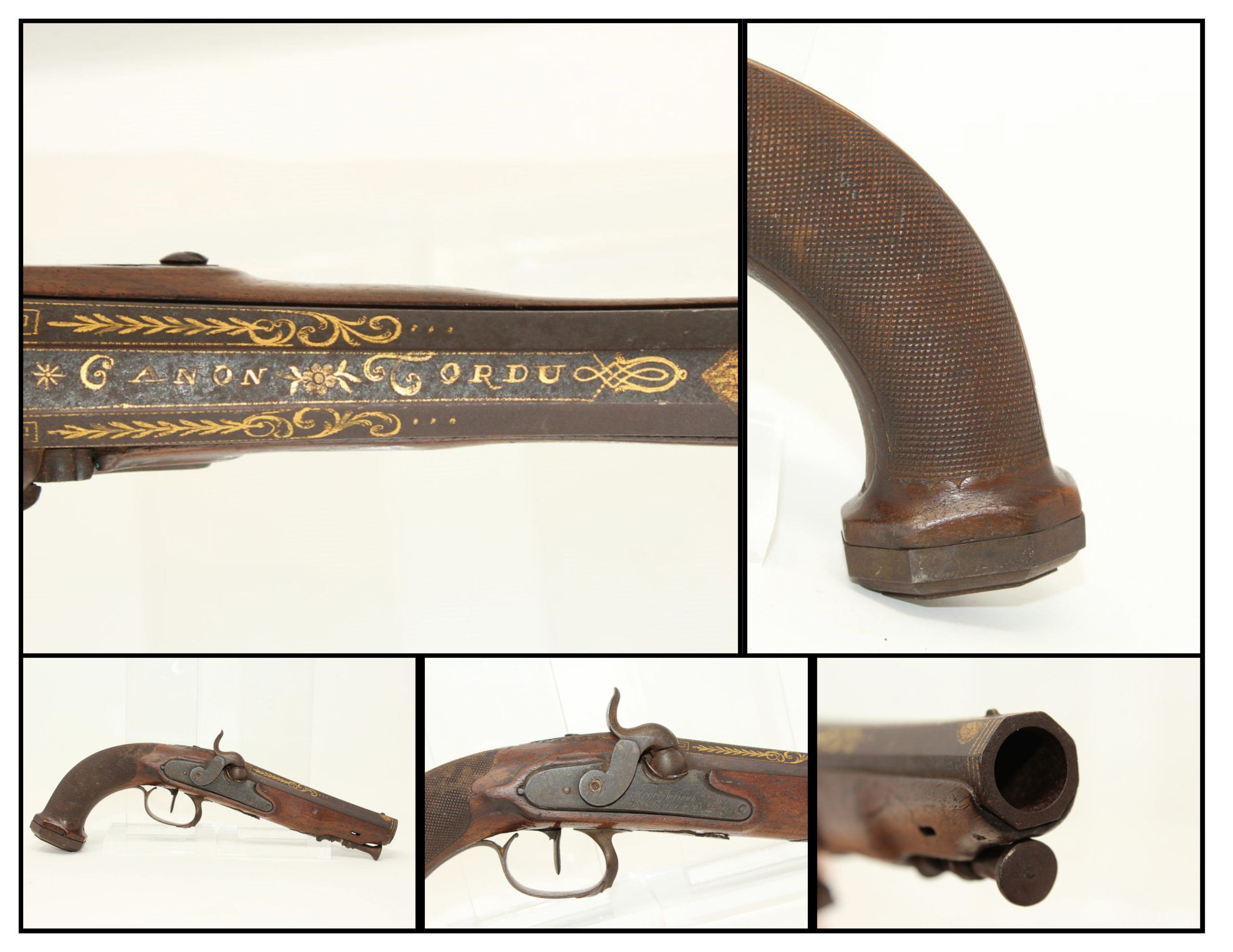 Collage Gold Accented Granger Marieux Officer’s Percussion Pistol ...
