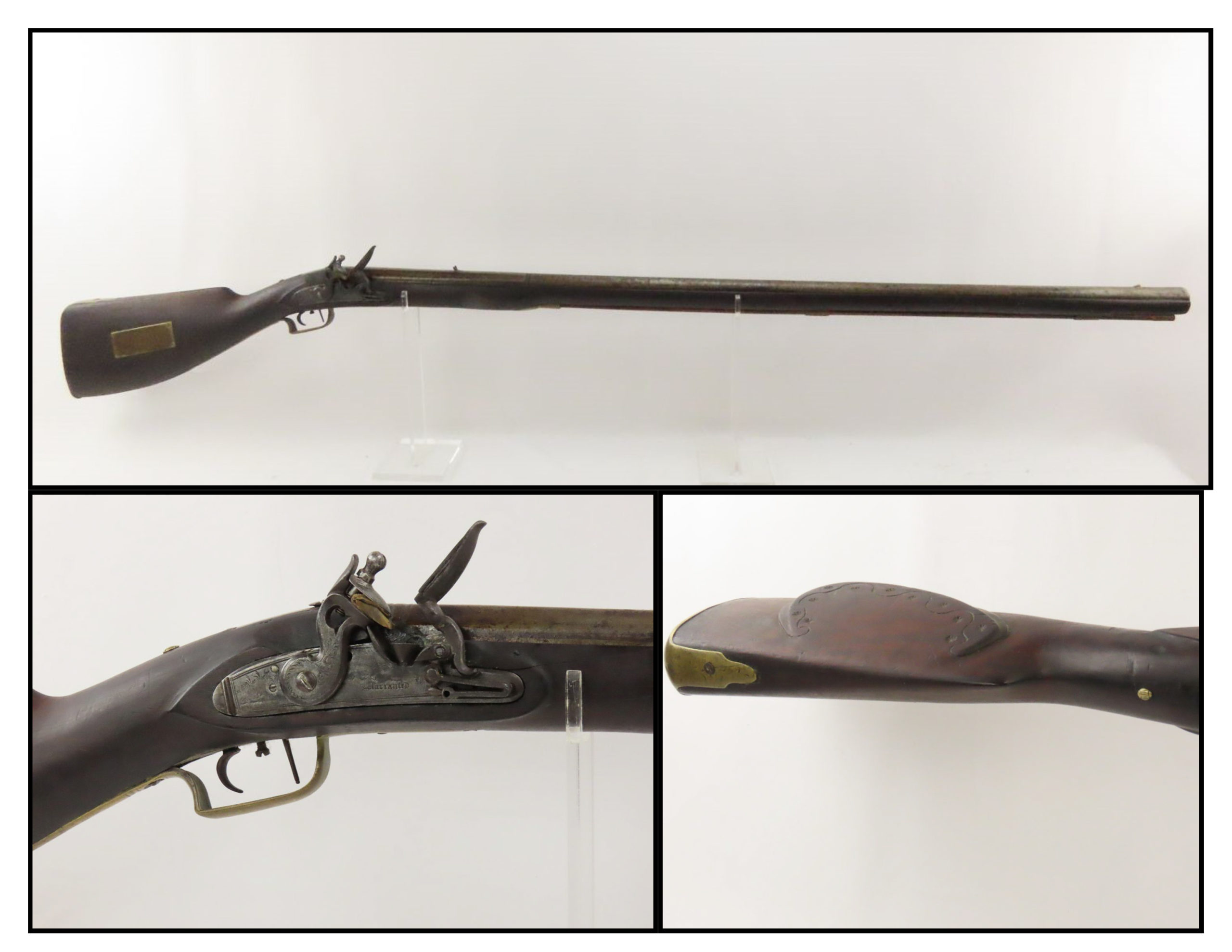 Collage Large Flintlock Rifled Wall Gun | Ancestry Guns