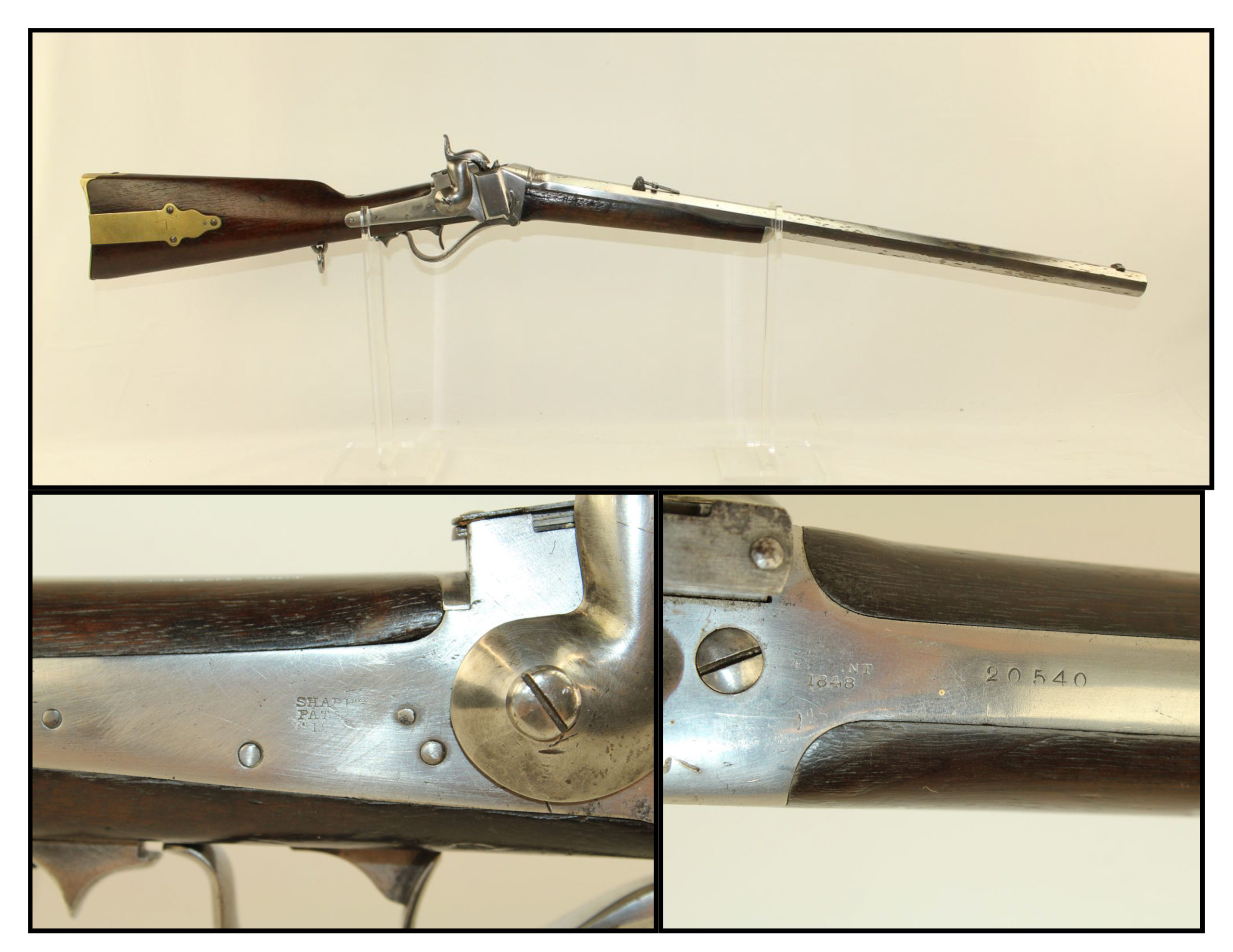 Collage Sharps Model 1853 Percussion Sporting Rifle | Ancestry Guns