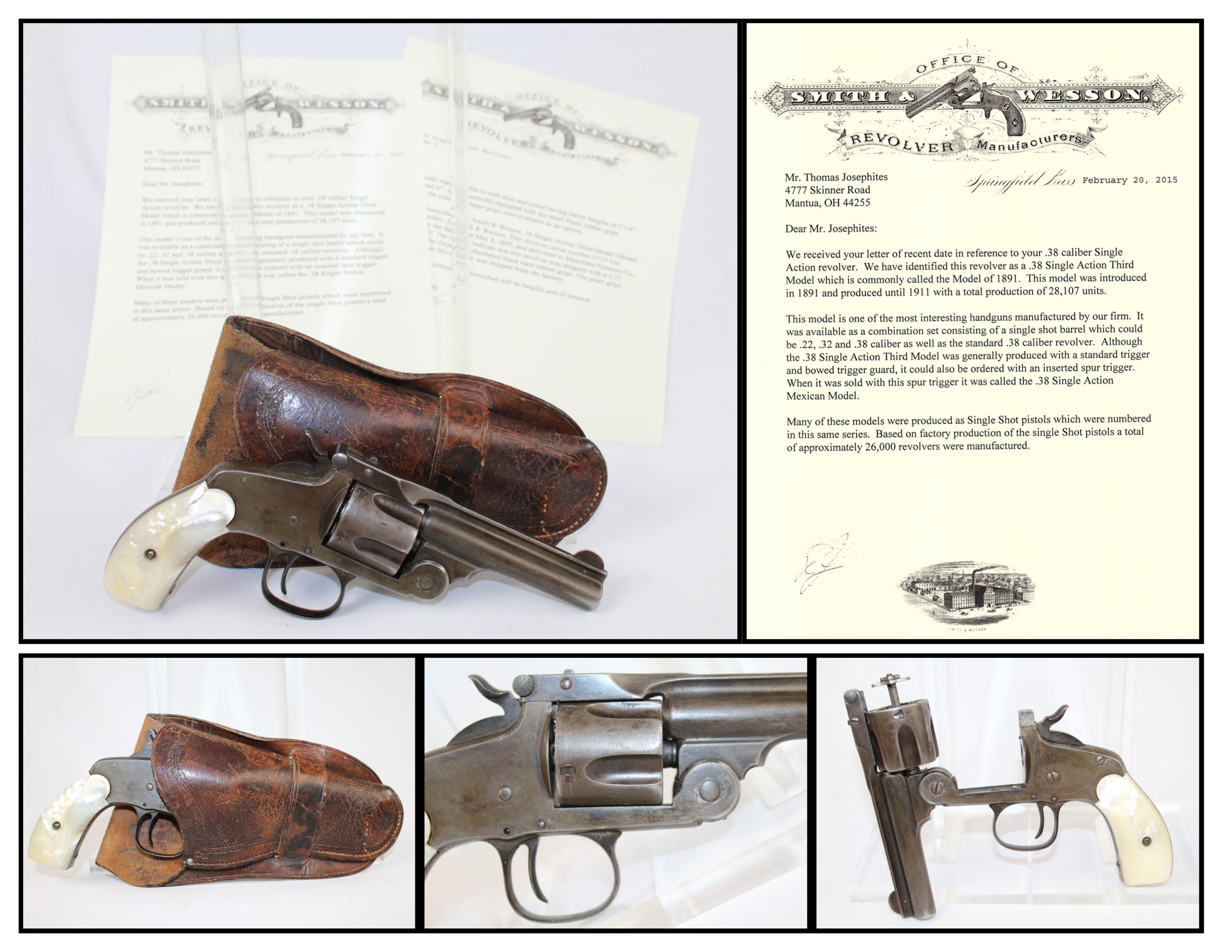 Collage Smith & Wesson .38 S&W SAA Revolver | Ancestry Guns