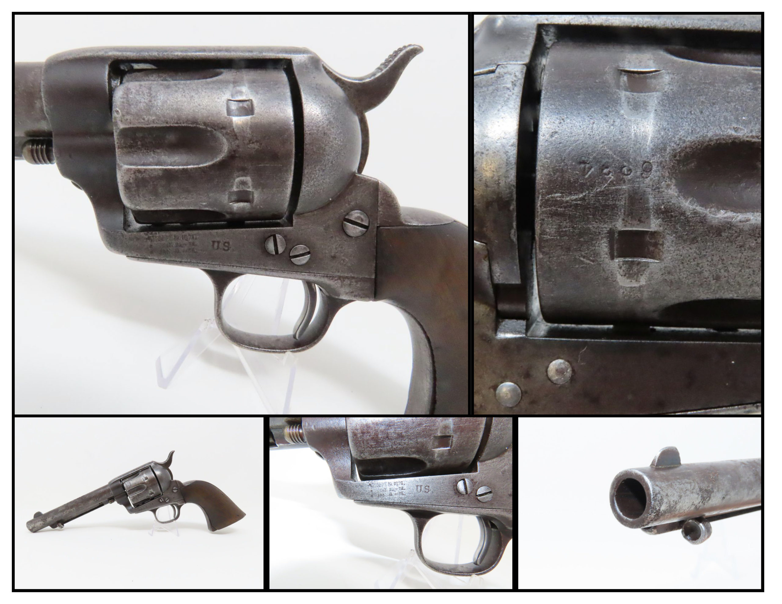 Collage U.S. Colt Artillery Model Single Action Army Revolver ...