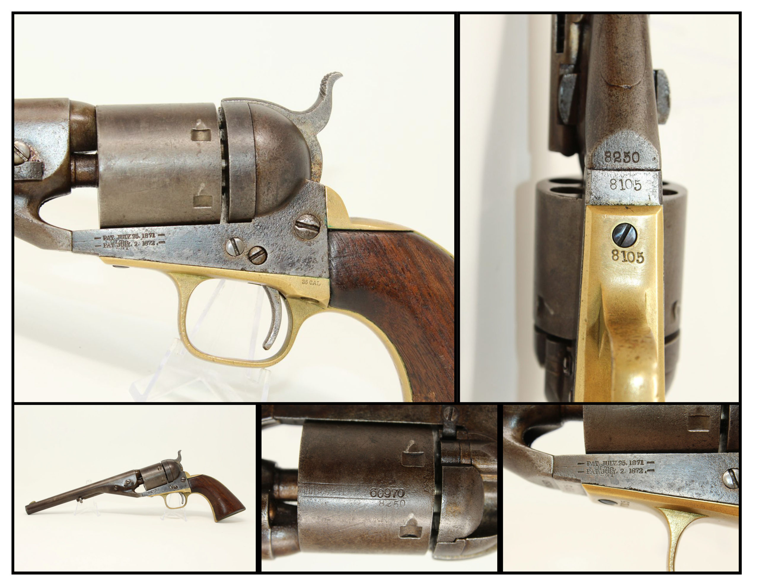 Collage U.S. Navy Colt Model 1861 Navy Revolver | Ancestry Guns