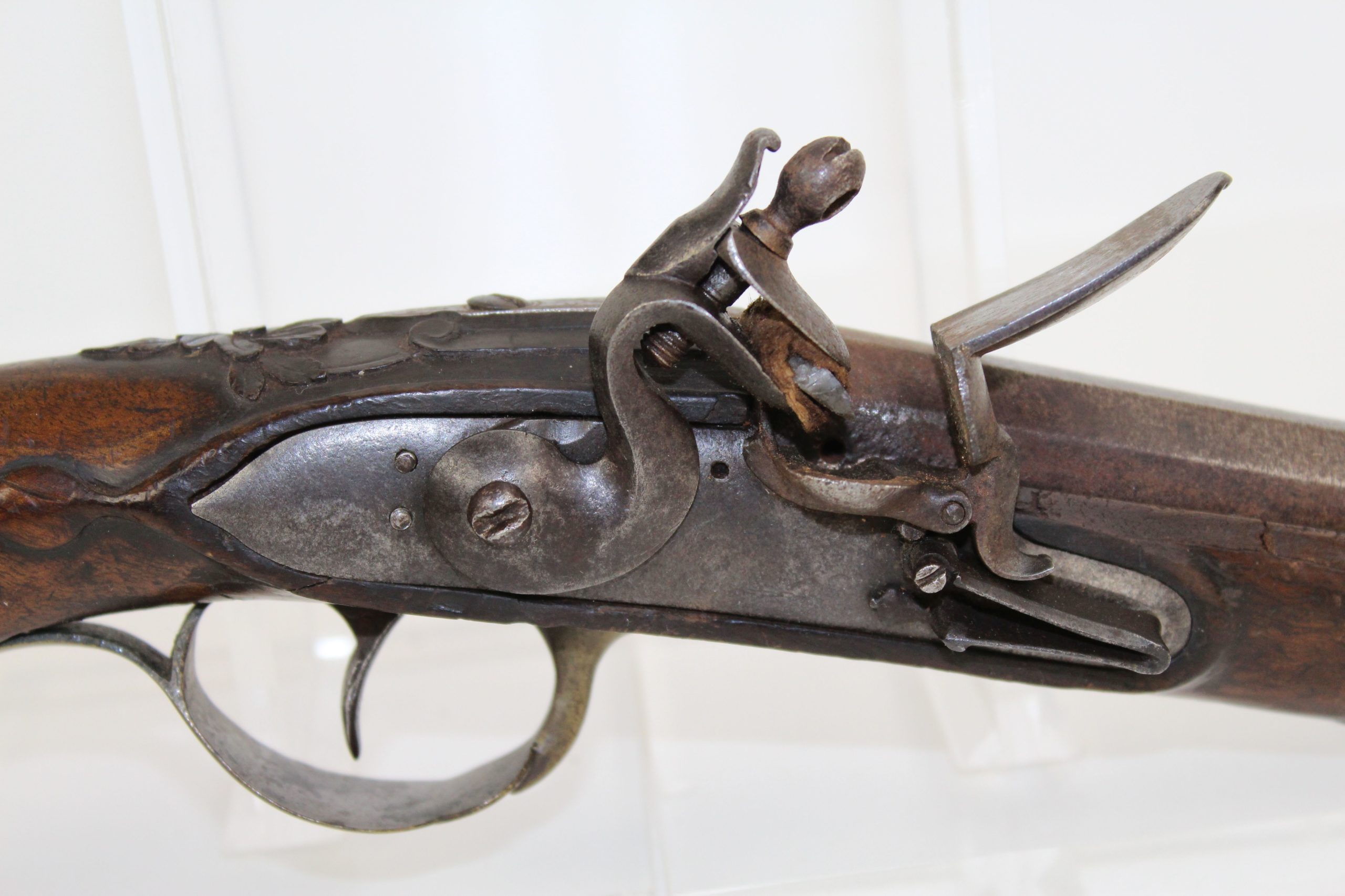 French Style Flintlock Pistol with Carved Stock C&R Antique003 ...