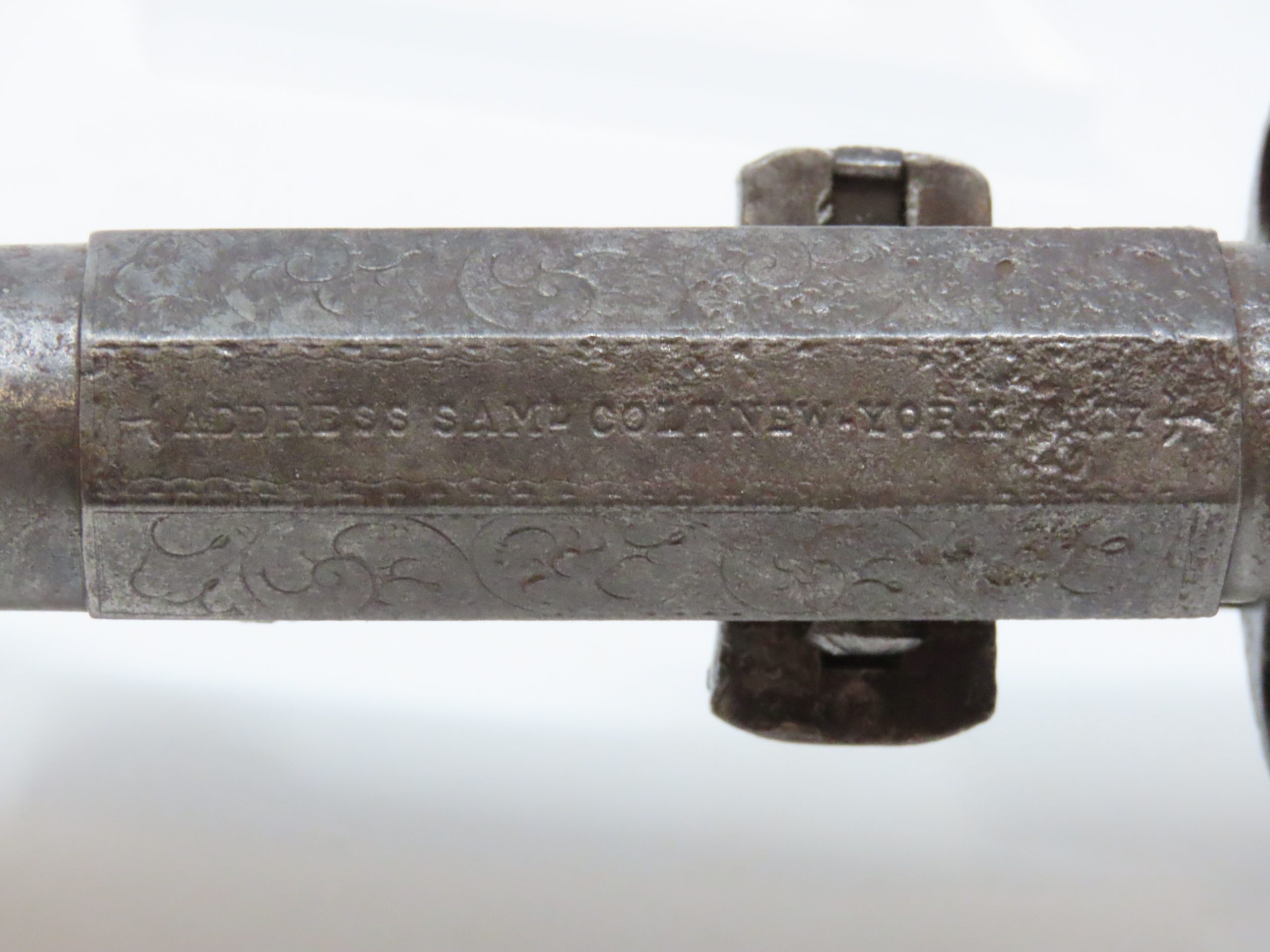 Antique Factory Engraved Colt Dragoon Revolver Donut Panel Scene F105 R ...