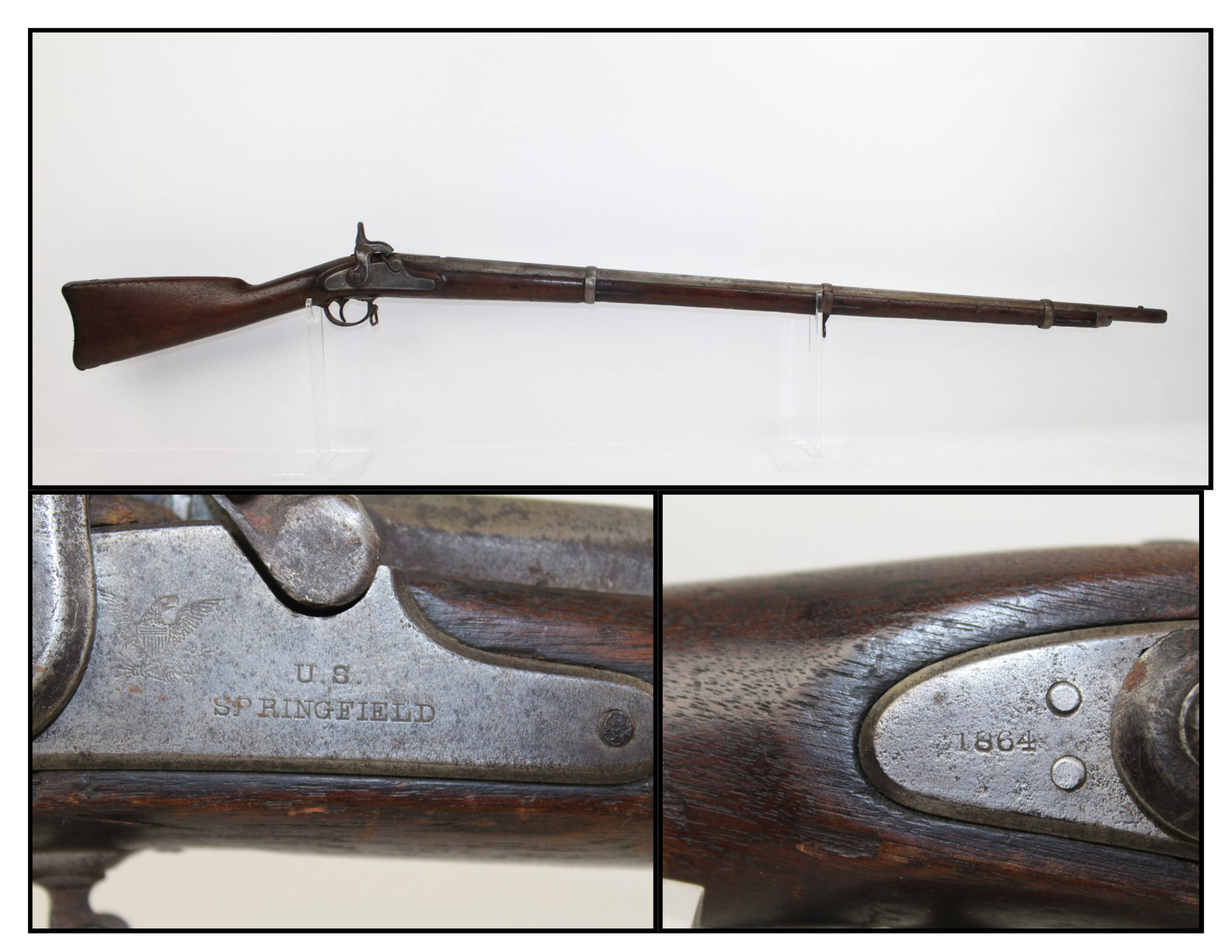 Collage Springfield Model 1861 Percussion Rifle Musket 10.20 | Ancestry ...