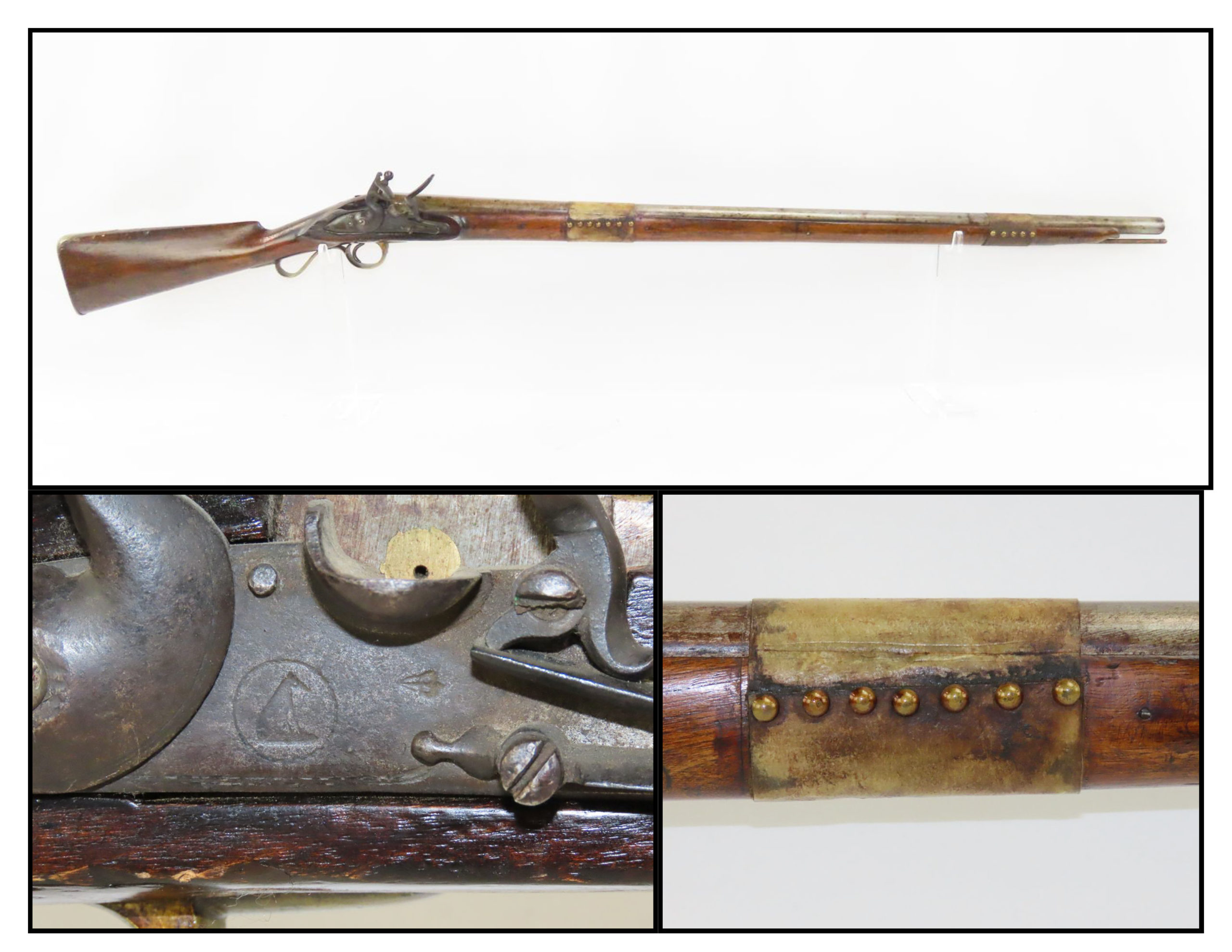Collage Tack Decorated Native American Style Flintlock Musket 10.1 ...