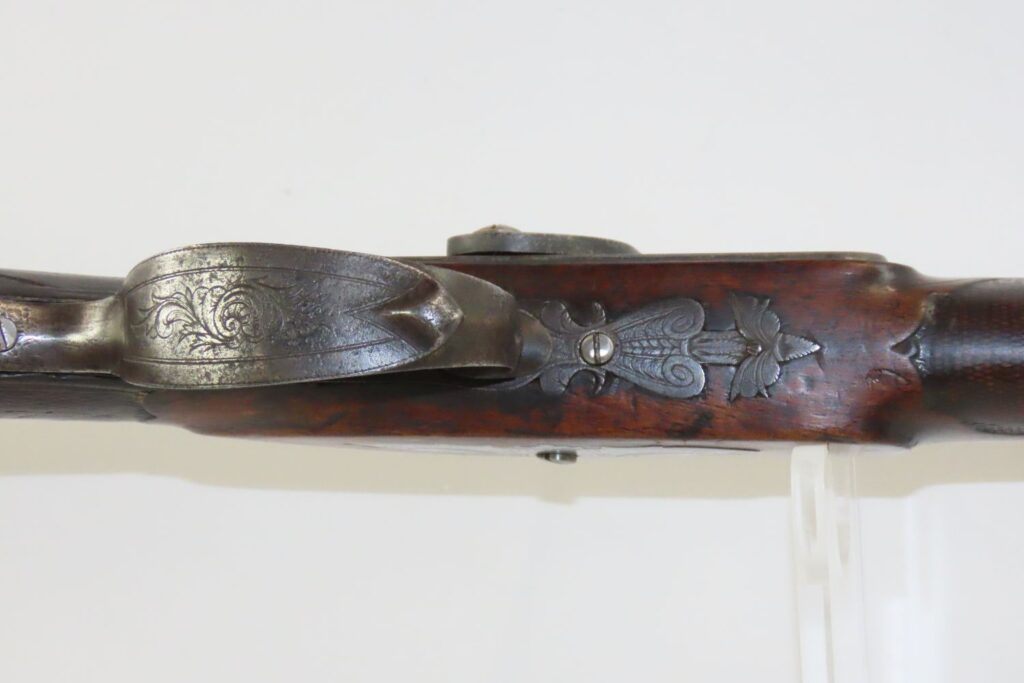 Engraved Jaeger Rifle with Carved Stock 5.12 C&R Antique006 | Ancestry Guns
