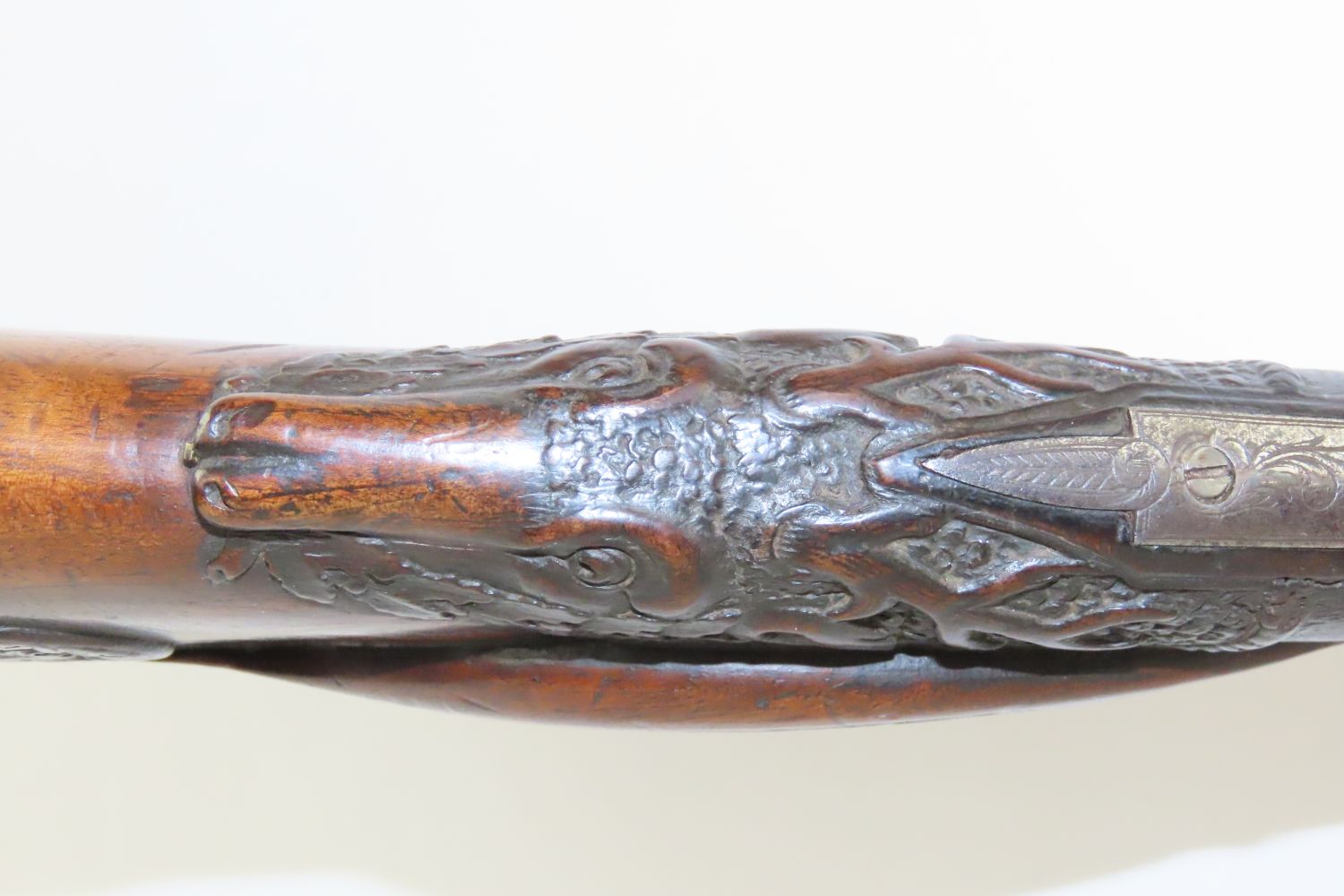 Engraved Jaeger Rifle with Carved Stock 5.12 C&R Antique008 | Ancestry Guns