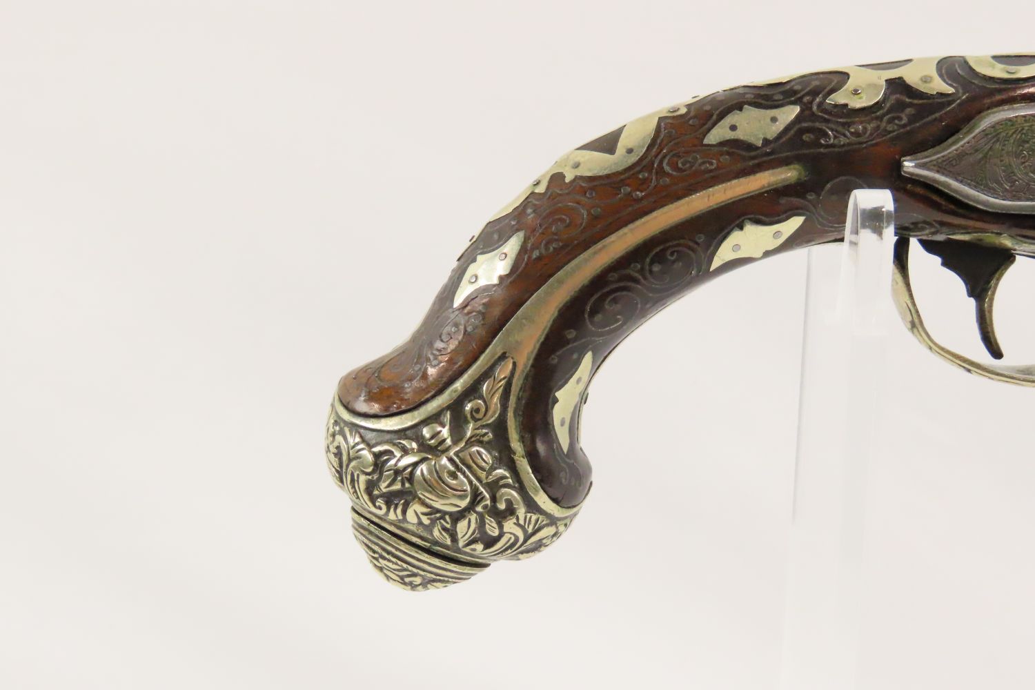 Ornate Ottoman Style Flintlock Pistol 5.8 C&R Antique002 | Ancestry Guns