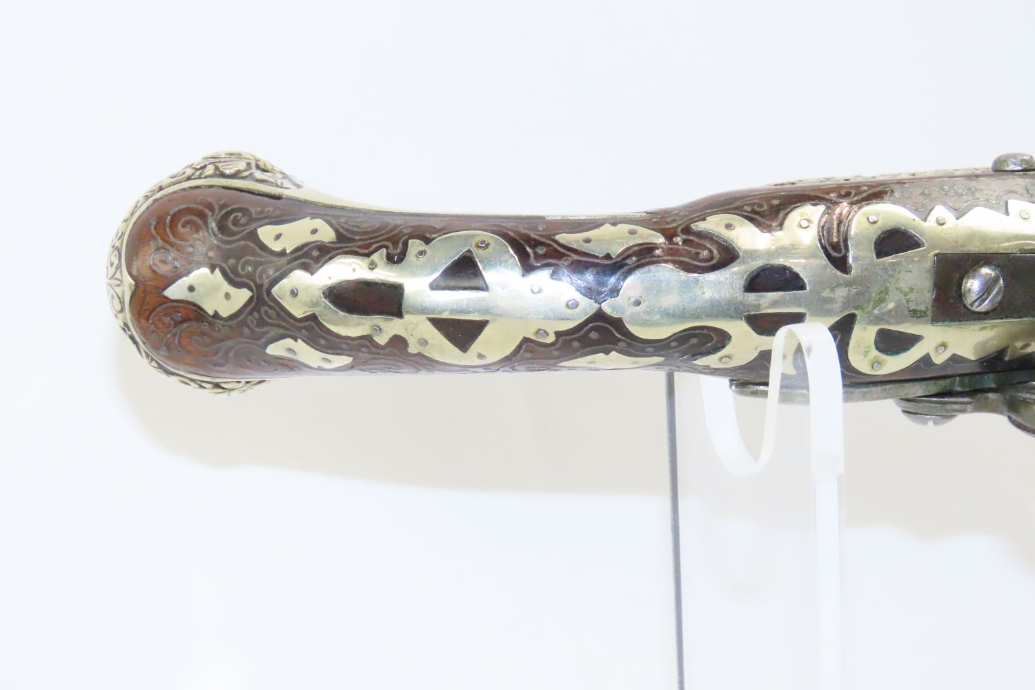 Ornate Ottoman Style Flintlock Pistol 5.8 C&R Antique009 | Ancestry Guns
