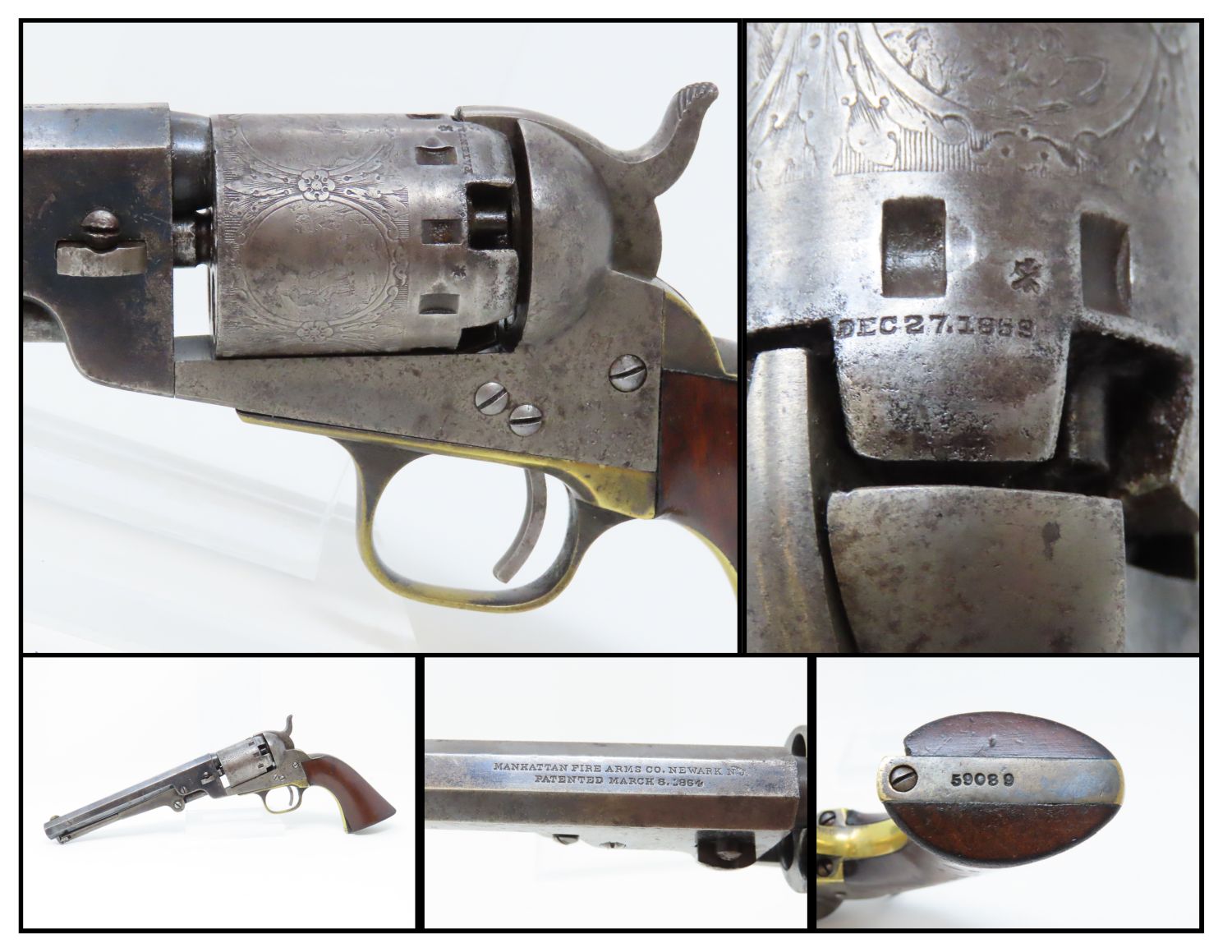 Manhattan Firearms Co. Series IV Navy Revolver 7.26.21 C&R Antique 001 ...