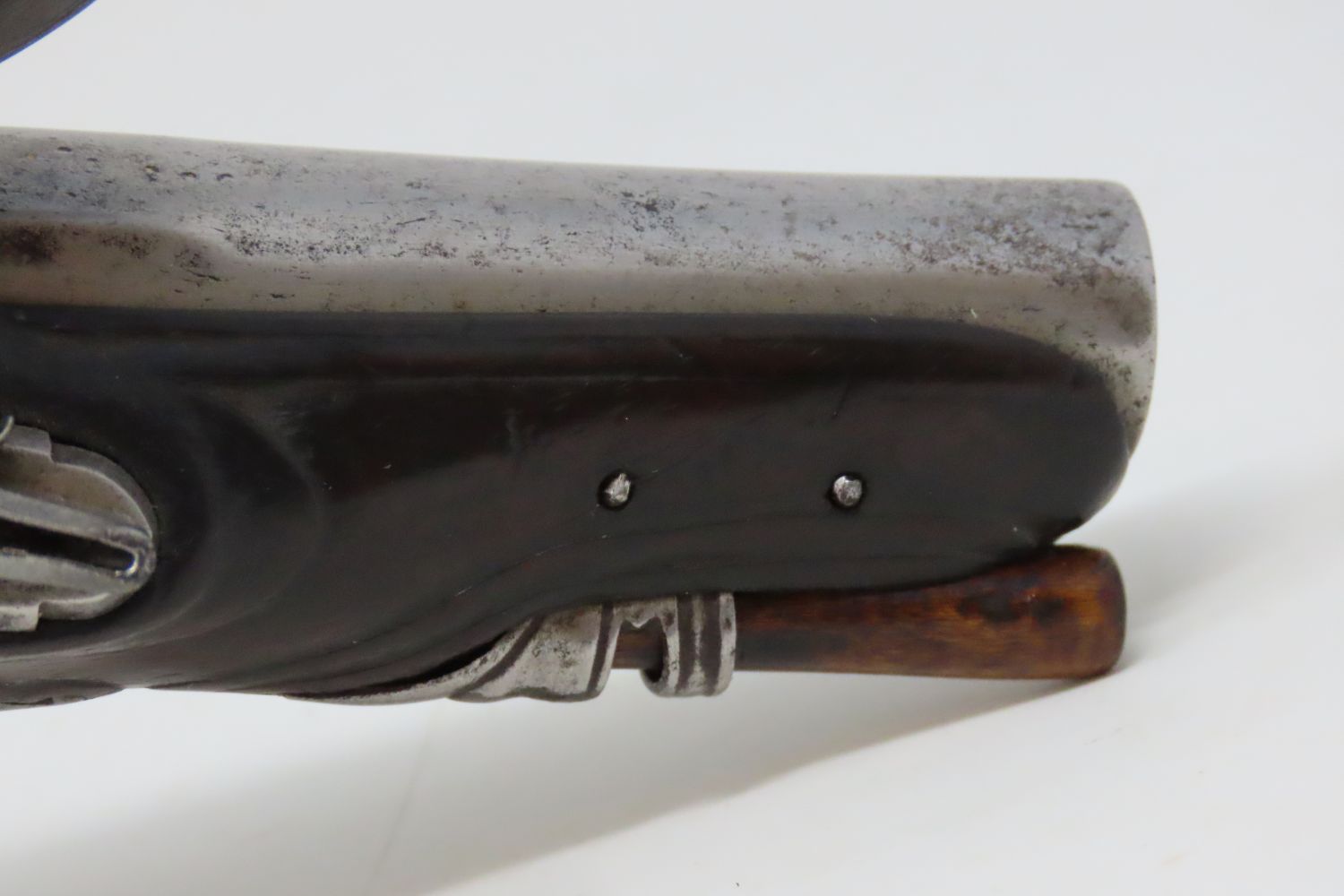 Fin Marked Pocket Flintlock PIstol 10.27 C&R Antique005 | Ancestry Guns