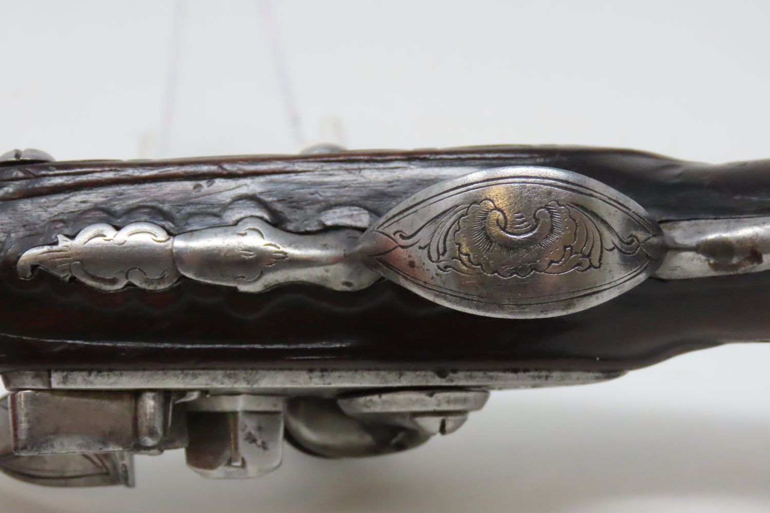 Fin Marked Pocket Flintlock PIstol 10.27 C&R Antique008 | Ancestry Guns