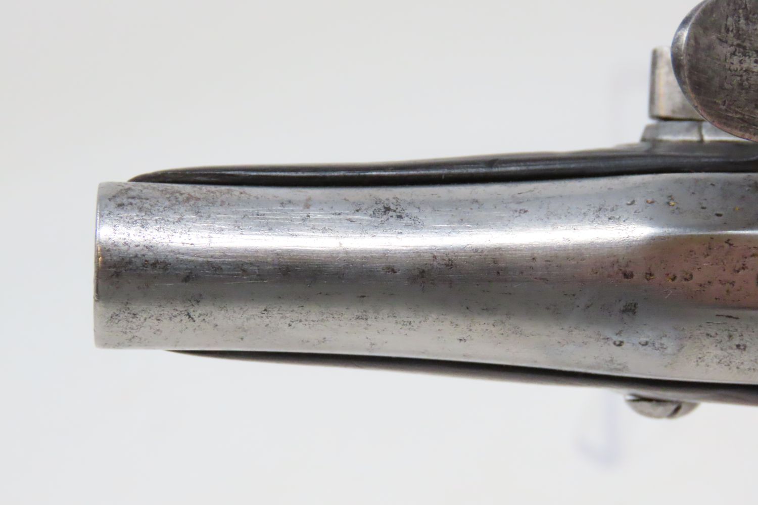 Fin Marked Pocket Flintlock PIstol 10.27 C&R Antique012 | Ancestry Guns