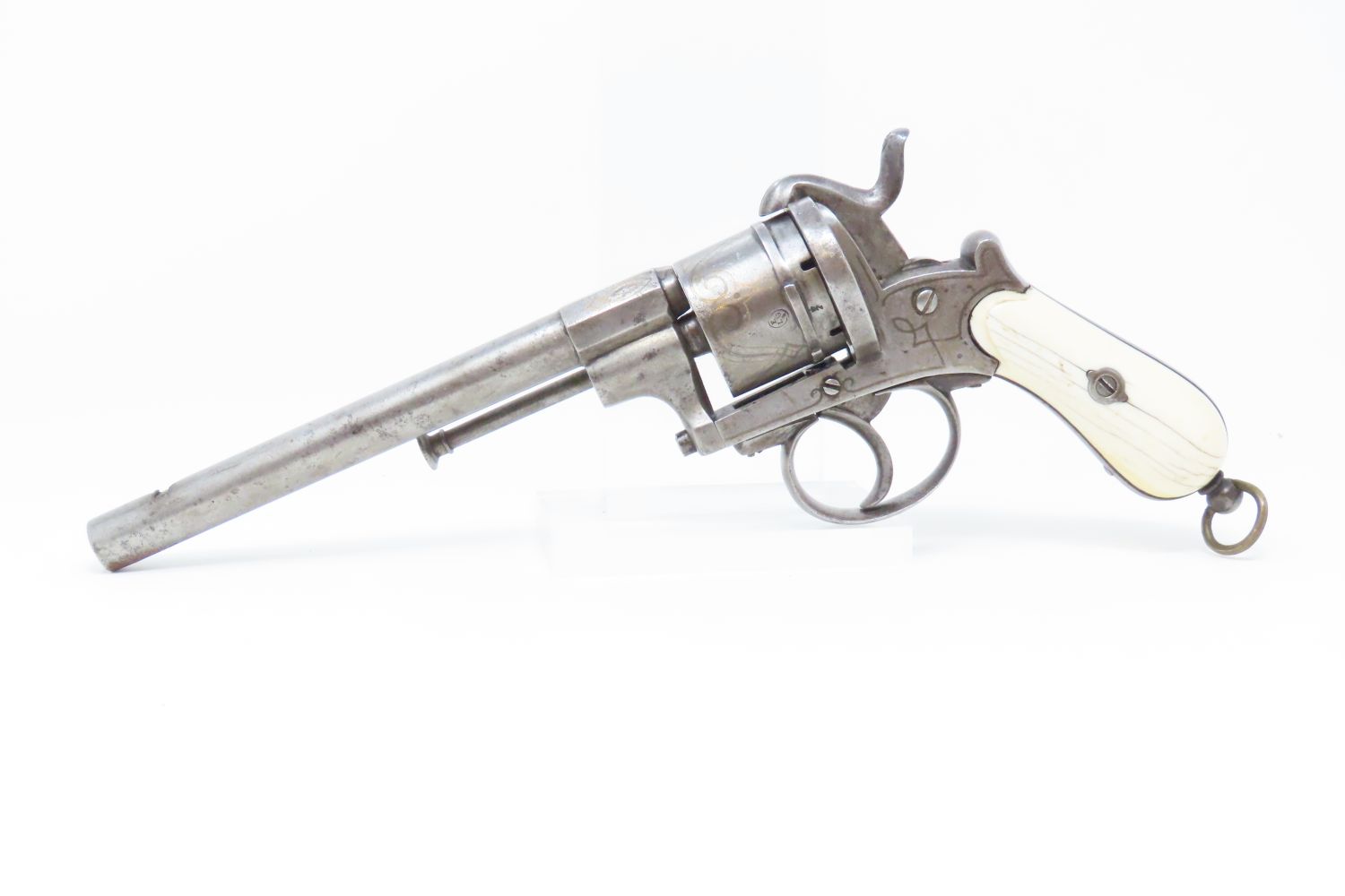 Gold Inlaid European Double Action Revolver 11.9 C&R Antique017 ...