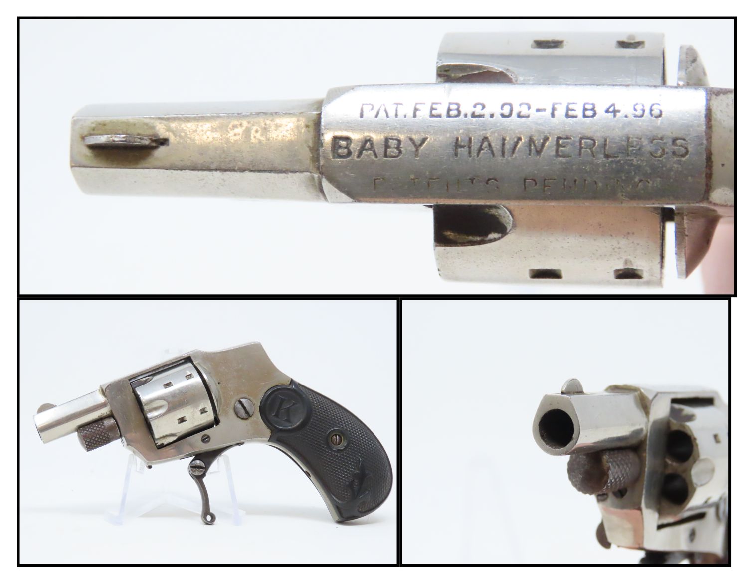 Kolb Baby Hammerless Revolver 12.29 C&R Antique 001 | Ancestry Guns