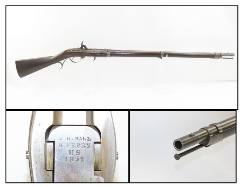 U.S. Harpers Ferry Model 1819 Hall Breech Loading Percussion Conversion ...
