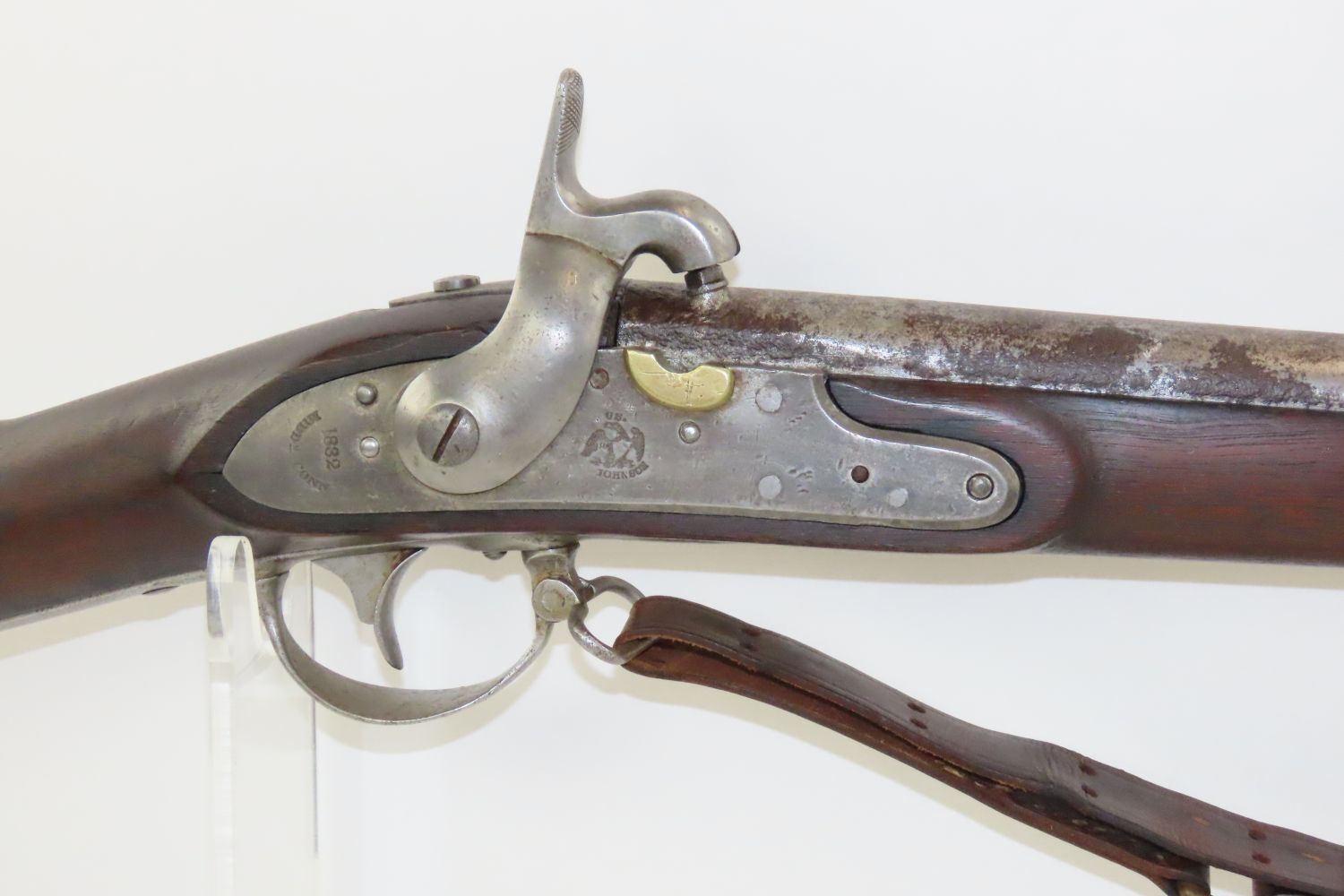 U.S. R&JD Johnson Model 1816 Percussion Conversion Musket with Bayonet ...