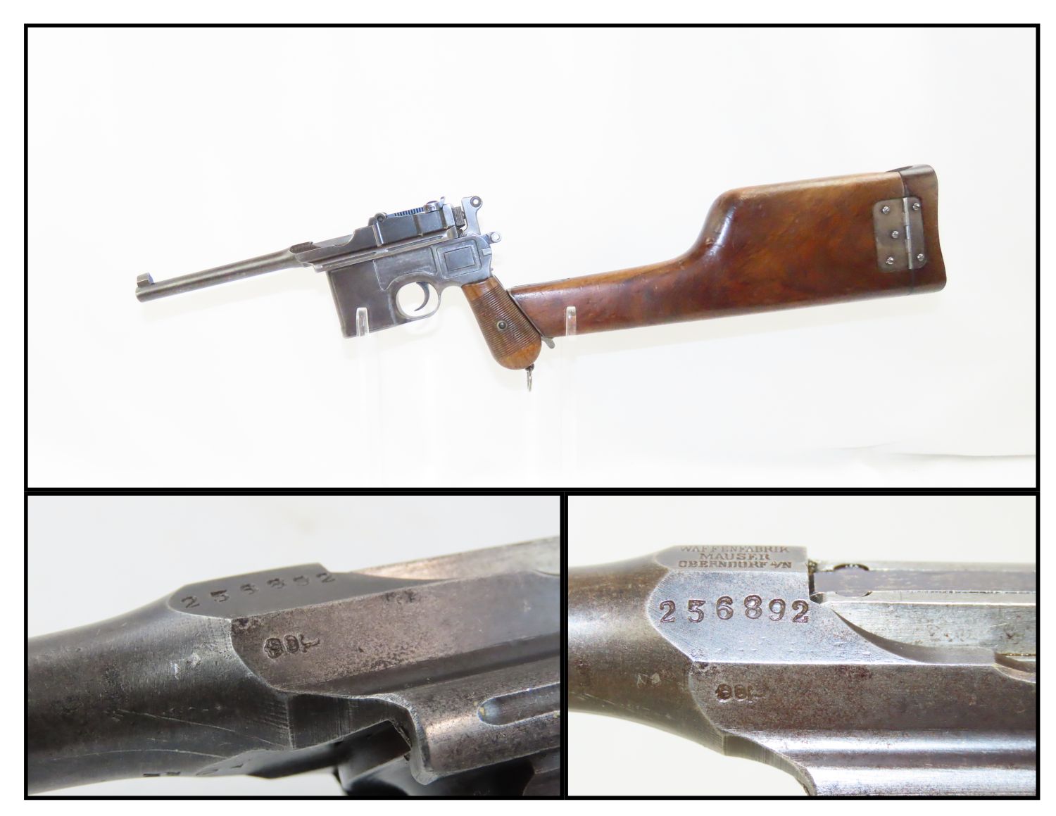 Mauser Broomhandle Semi Automatic Pistol with Shoulder Stock 2.3.21 C&R ...