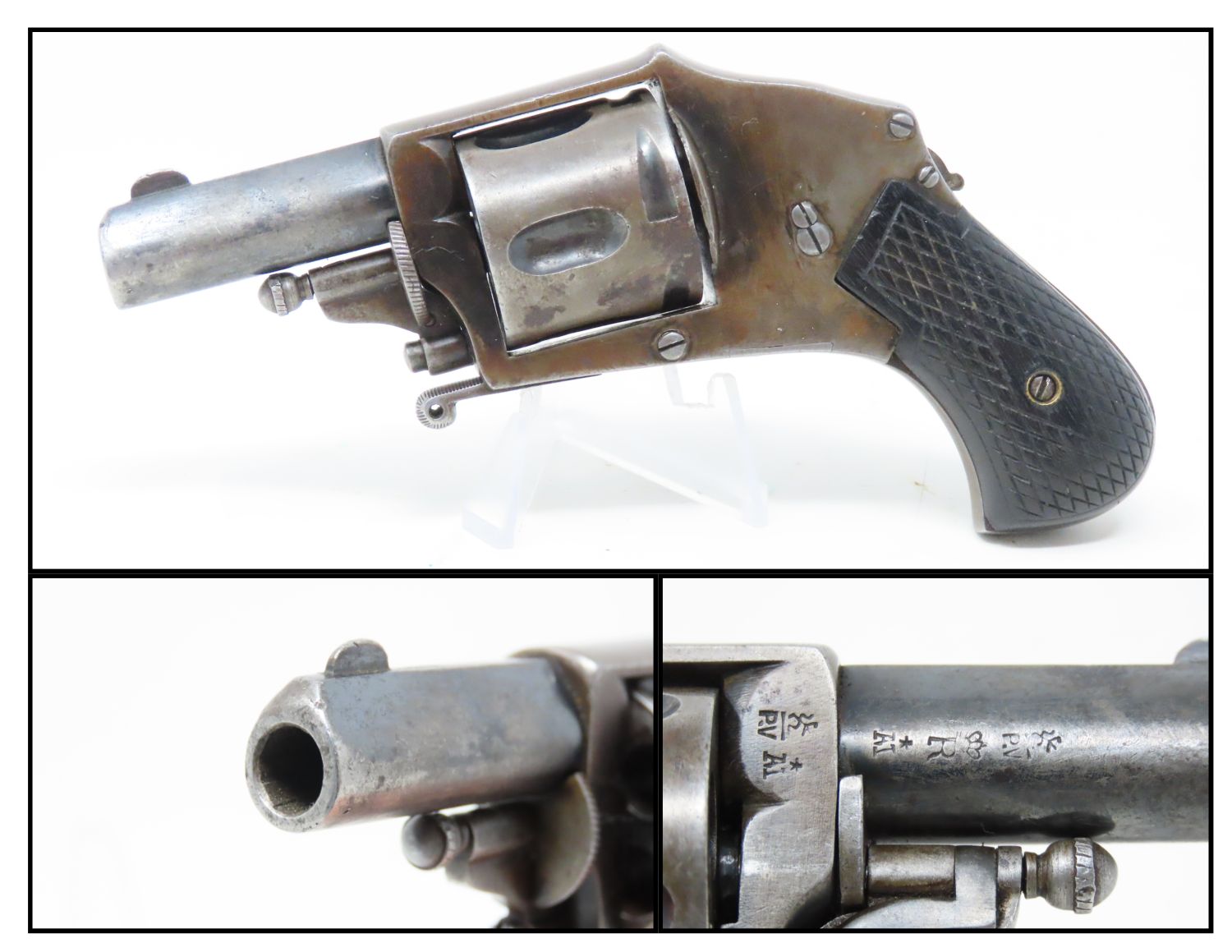 Belgian Hammerless Pocket Revolver 2.2.21 C&R Antique 001 | Ancestry Guns