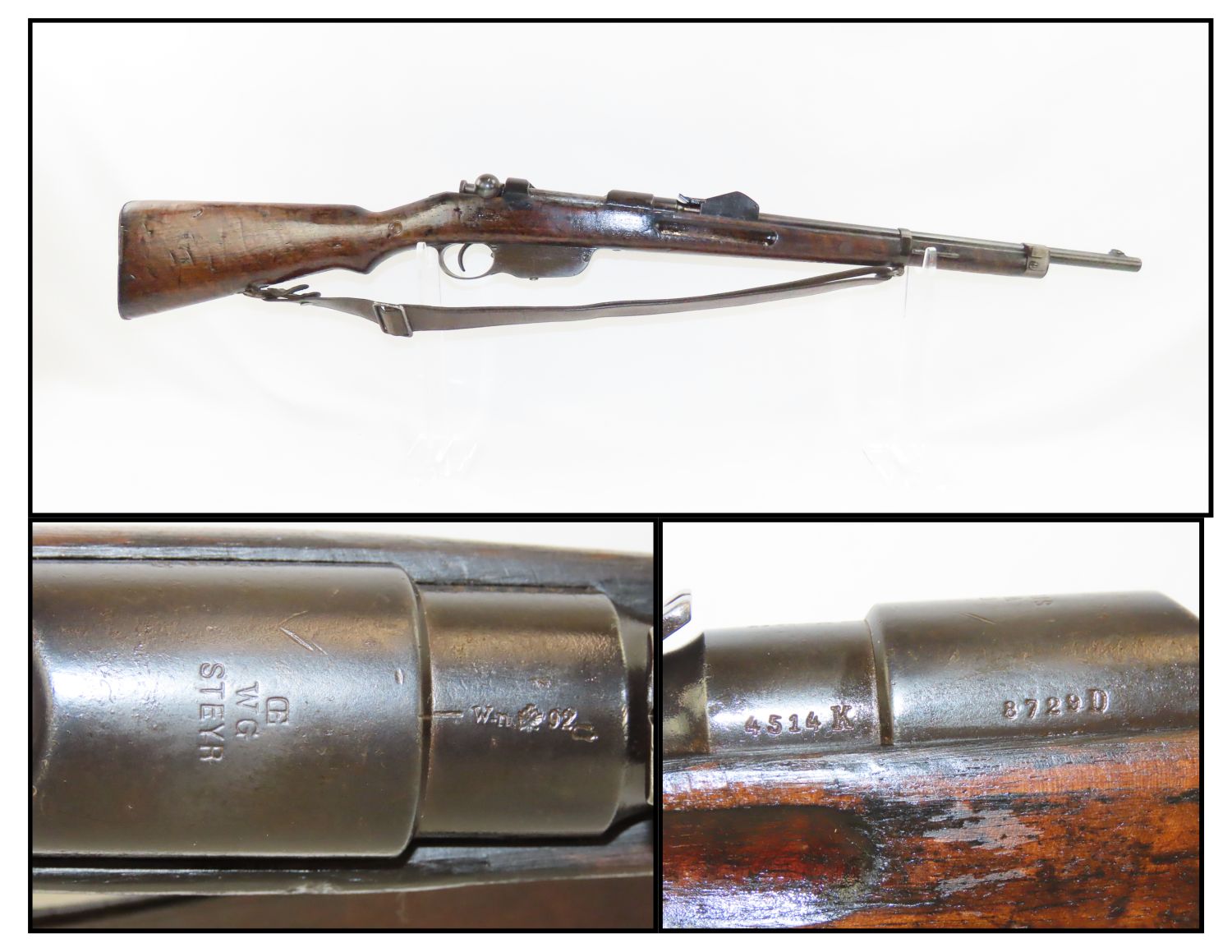 Steyr Model 1890 Stutzen Straight Pull Rifle 11.18 C&R Antique 001 ...
