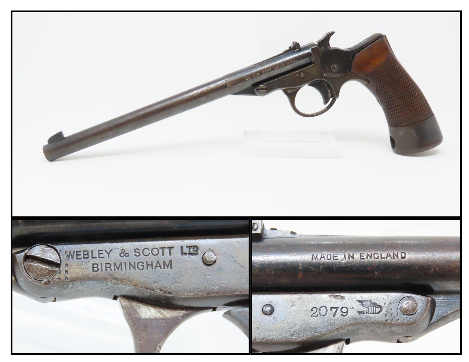 Webley & Scott Single Shot Target Pistol 3.4.21 C&R Antique 001 ...