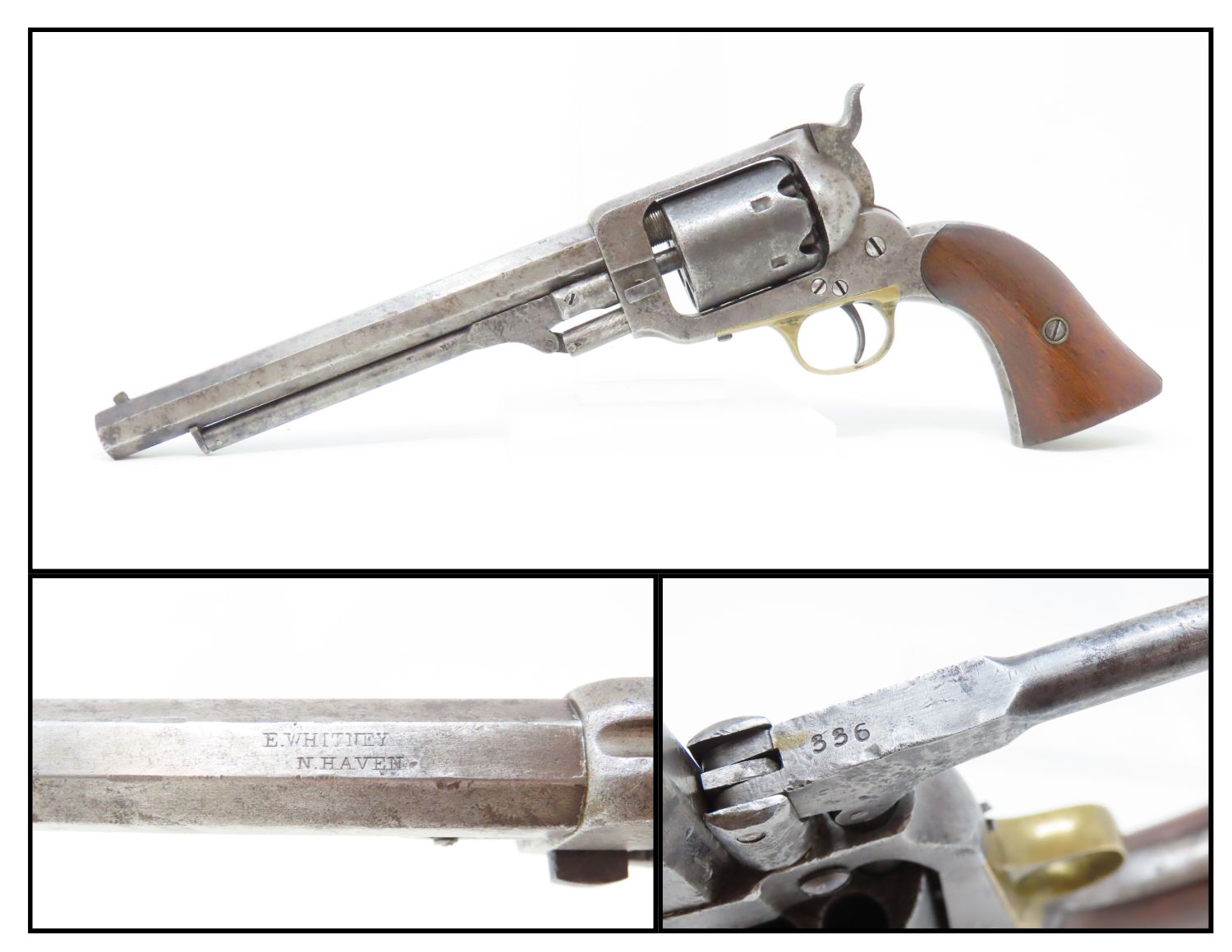 Whitney Second Model 2nd Type Navy Percussion Revolver 4.1.21 C&R ...