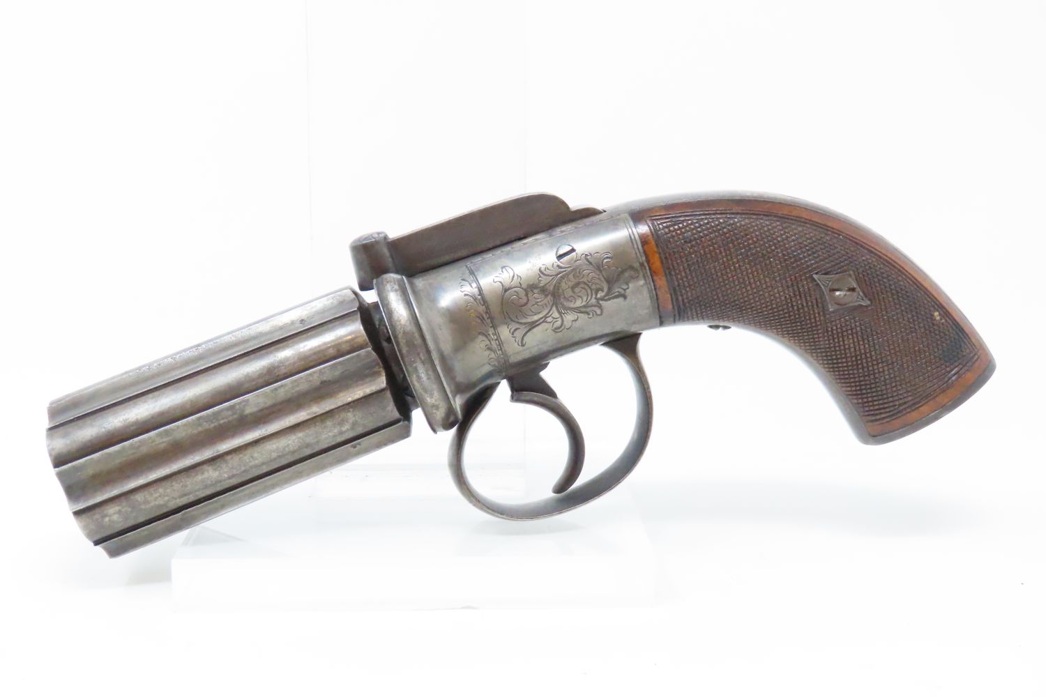 English Bar Hammer Pepperbox 5.14.21 C&R Antique 002 | Ancestry Guns