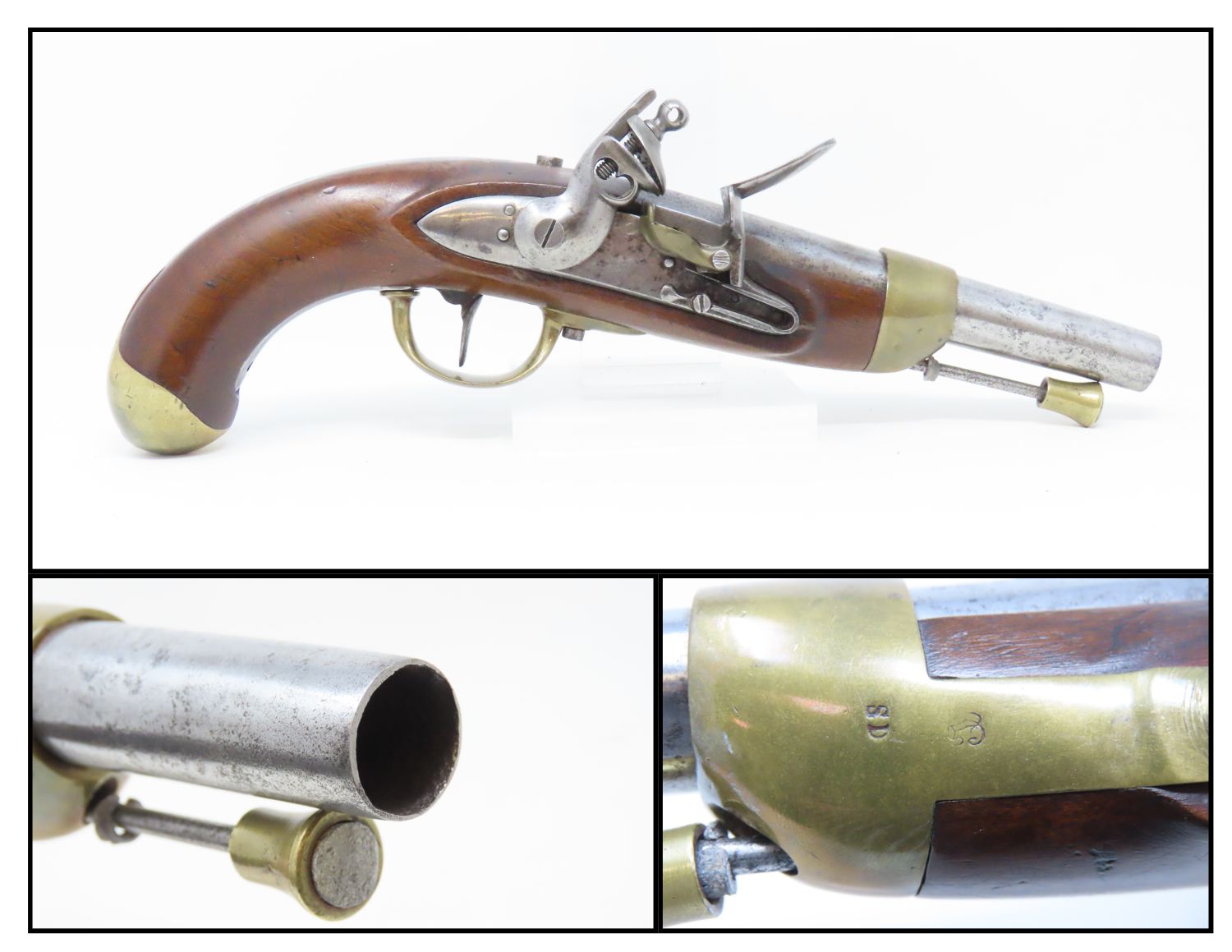 French Mle 1822 Flintlock Pistol 4.2.21 C&R Antique 001 | Ancestry Guns